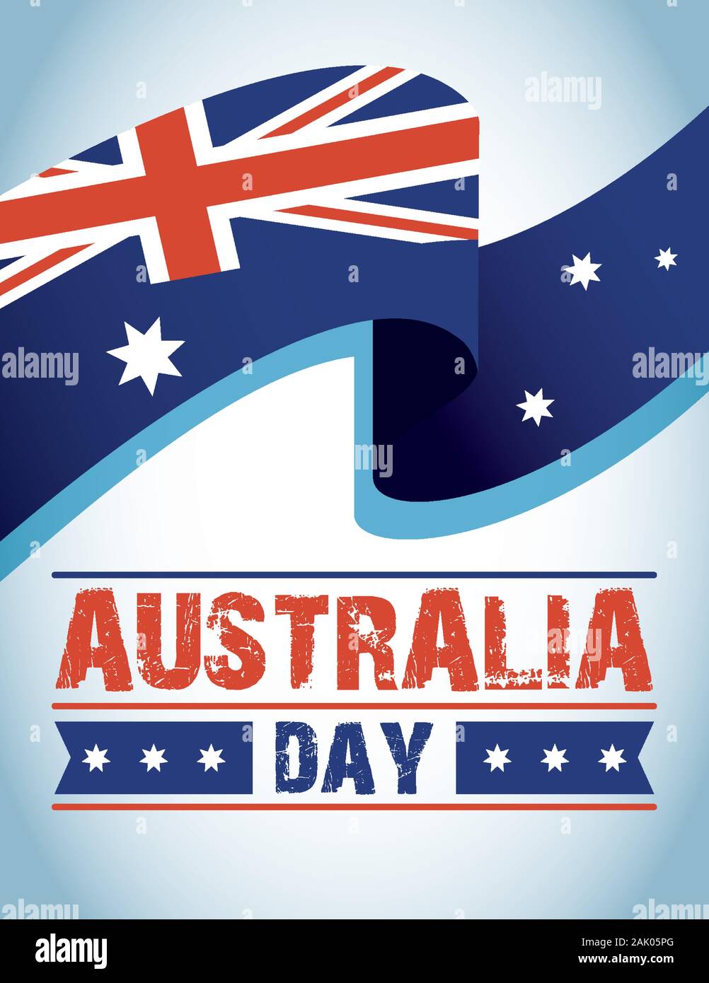 australia day celebration with flag waving Stock Vector Image & Art - Alamy