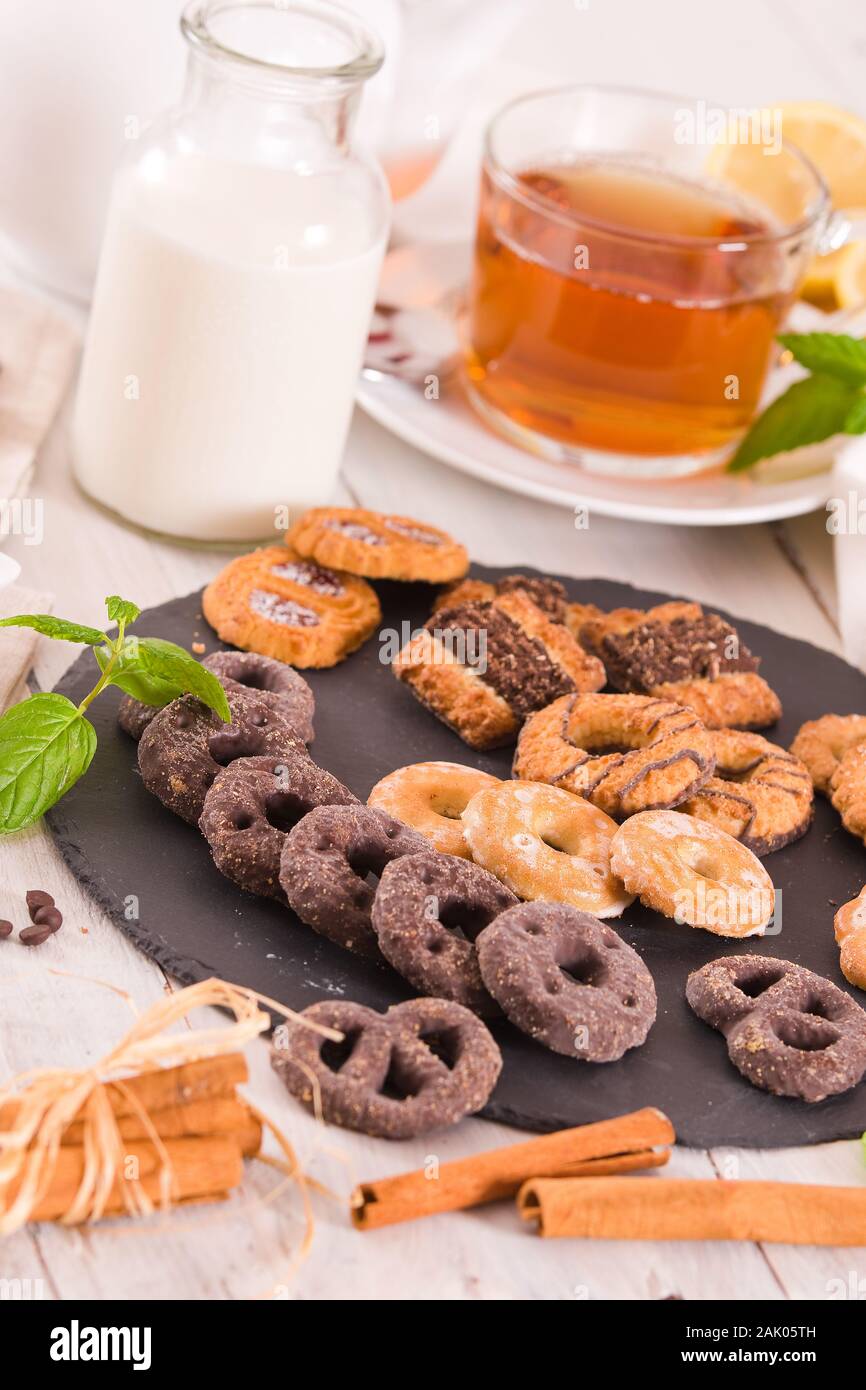 Shortcrust pastry biscuits Stock Photo - Alamy