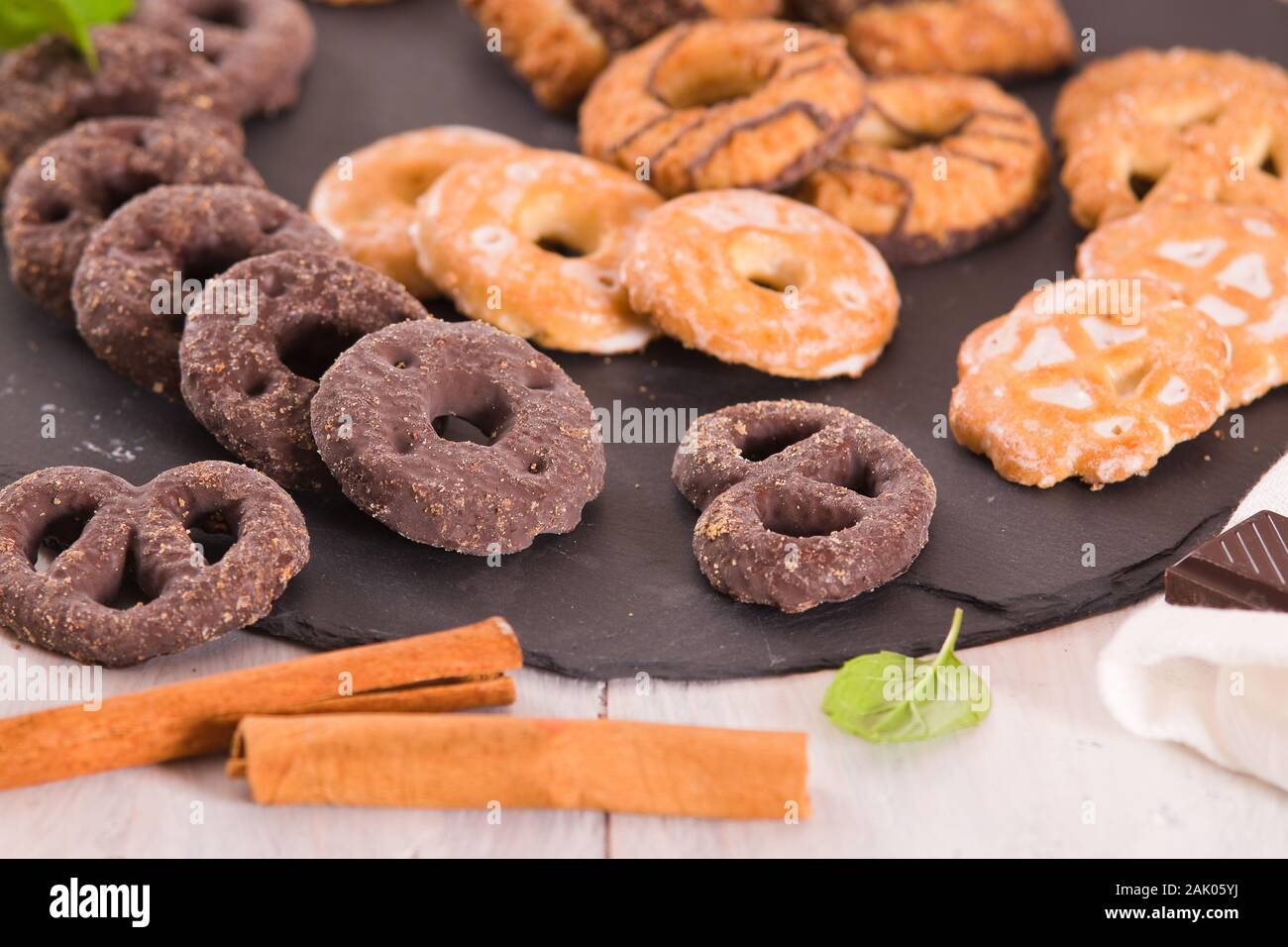 Shortcrust pastry biscuits Stock Photo - Alamy