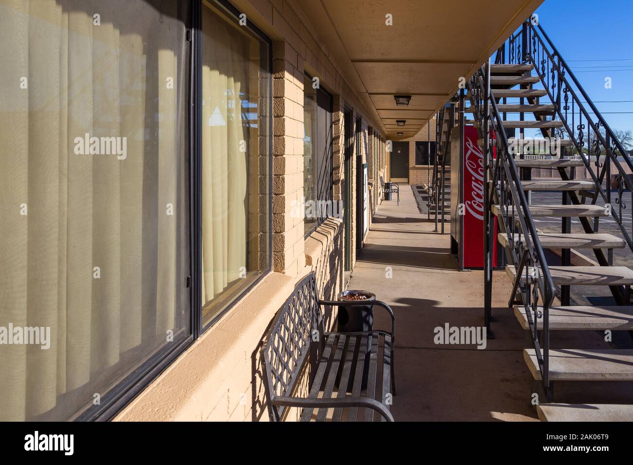Williams, Arizona, USA- 01 June 2015: View of the motel building ...