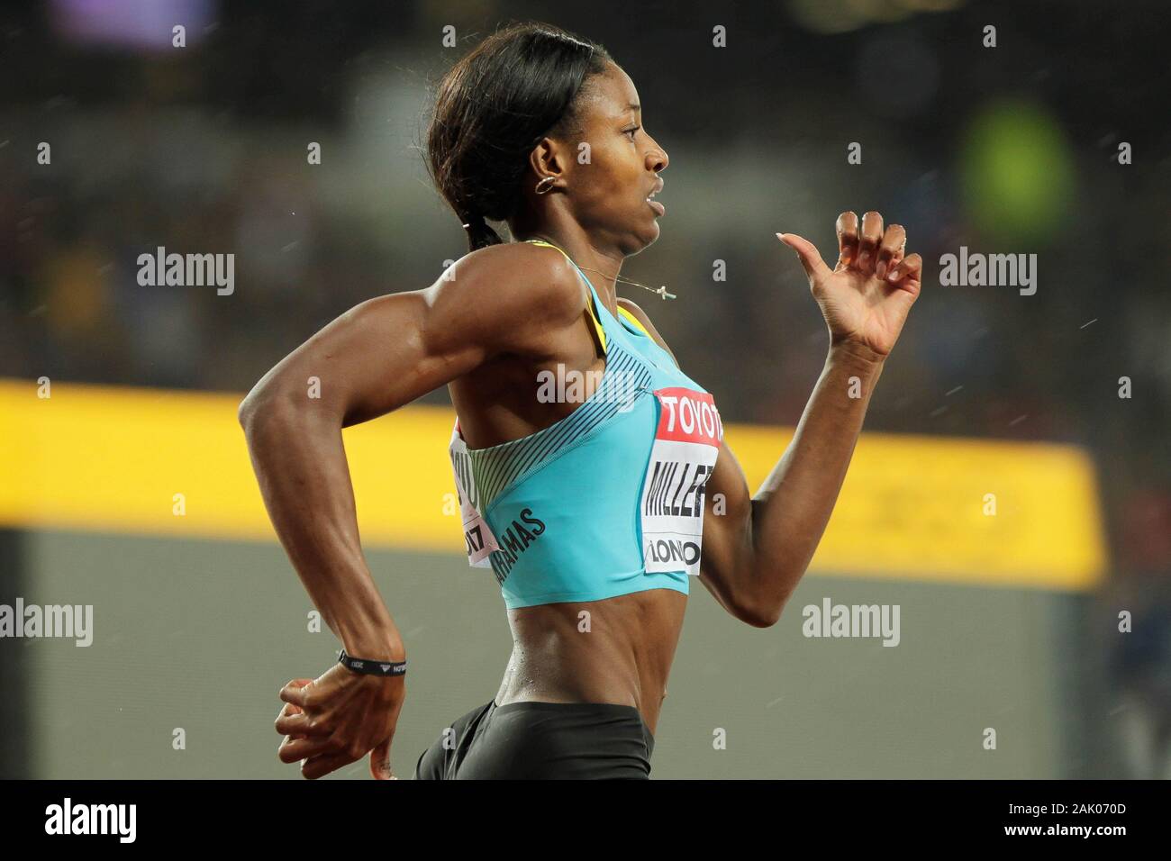 Shaunae Miller-Uibo (Bahamas) at the Final 400 m women of the IAAF ...