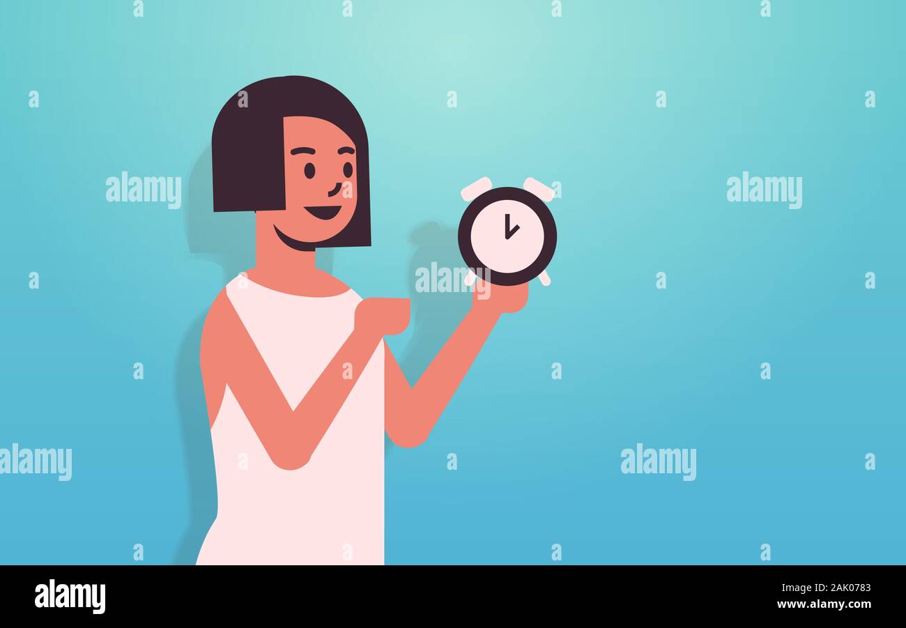 woman holding clock time management deadline concept business woman ...