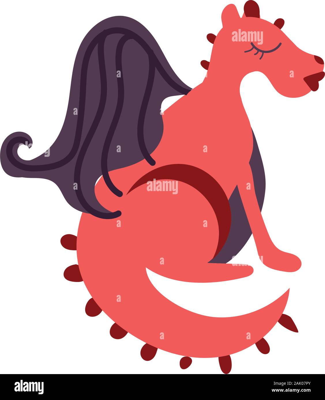 dragon beast fairytale character icon Stock Vector Image & Art - Alamy
