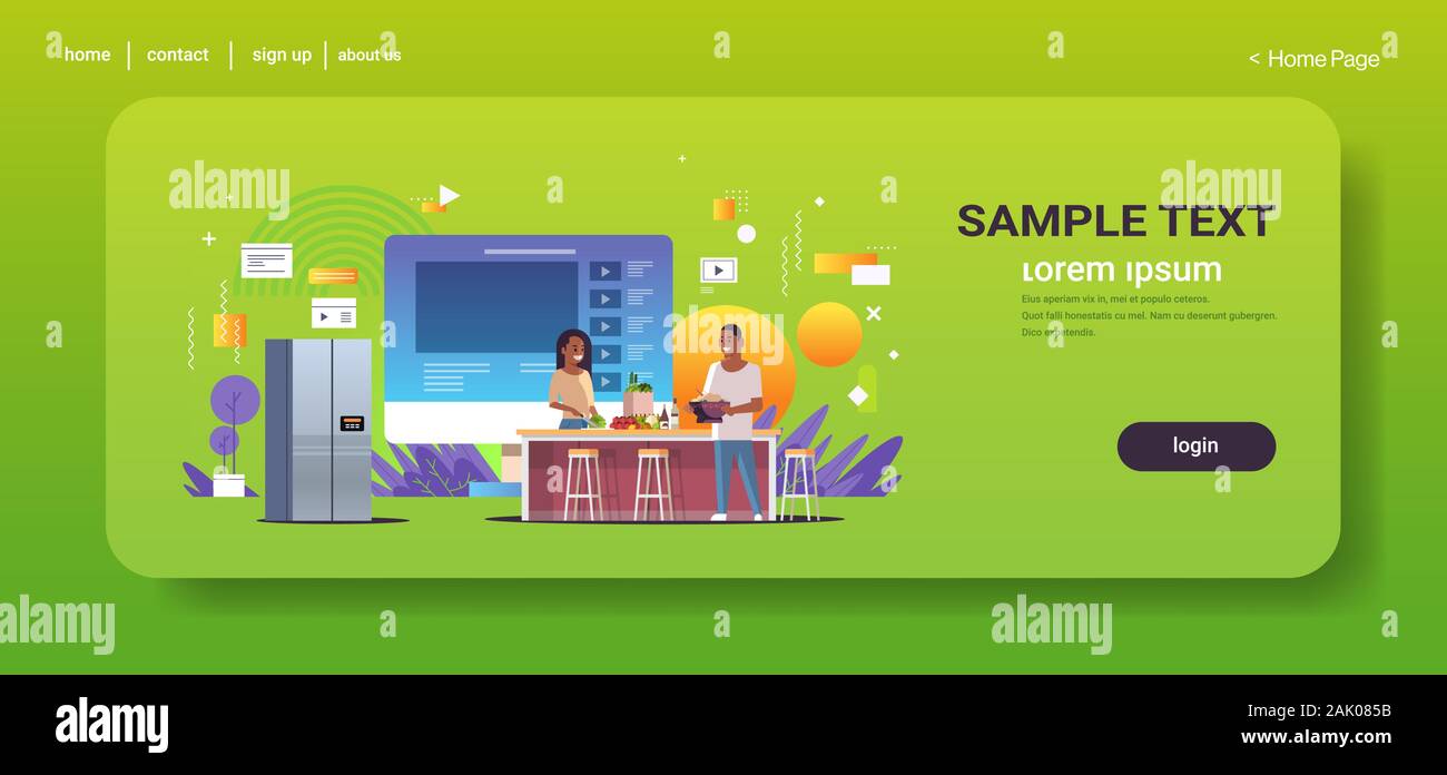 Horizontal video food Stock Vector Images - Alamy