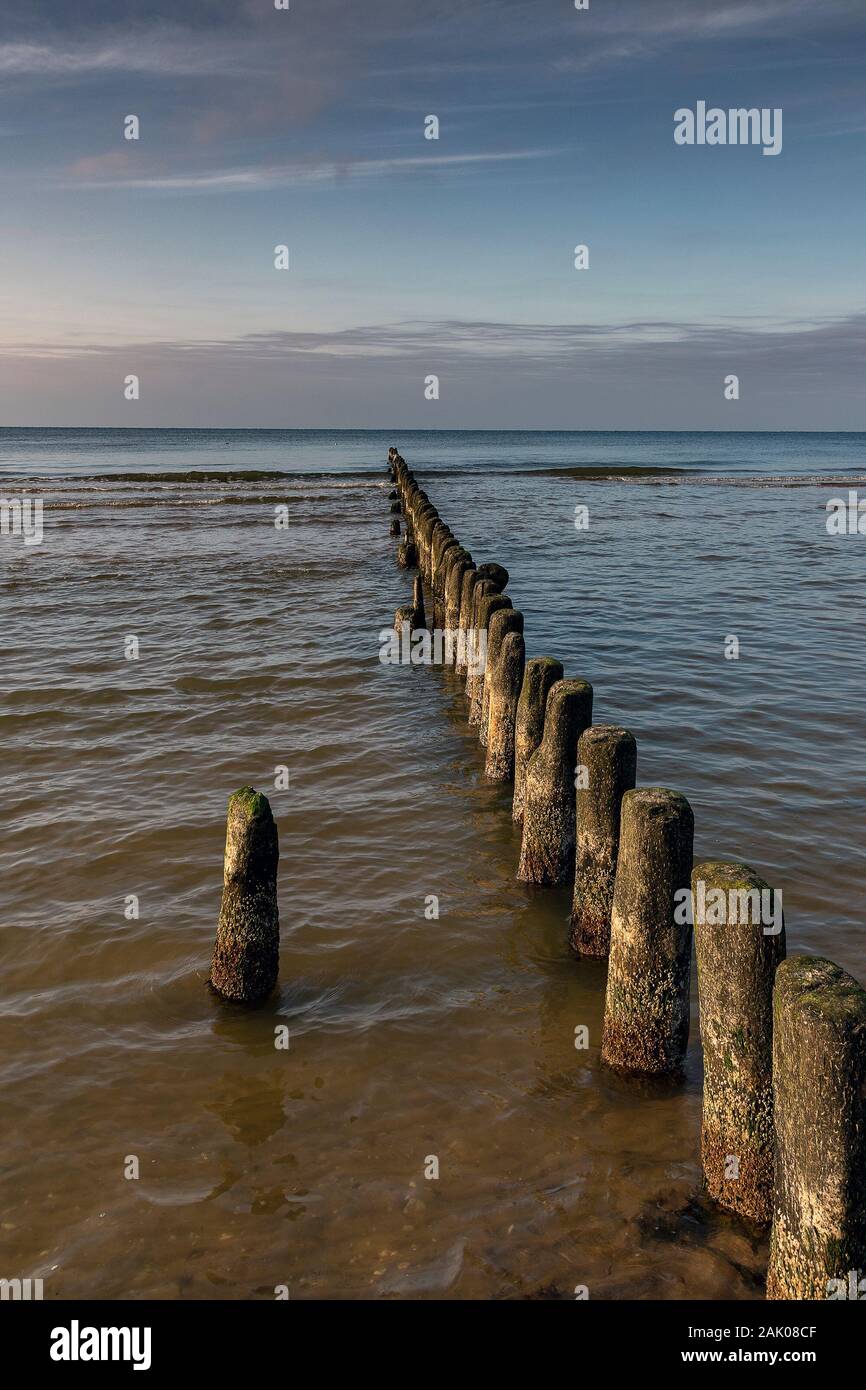Fishing boat pier at Baltic sea coast Stock Photo - Alamy