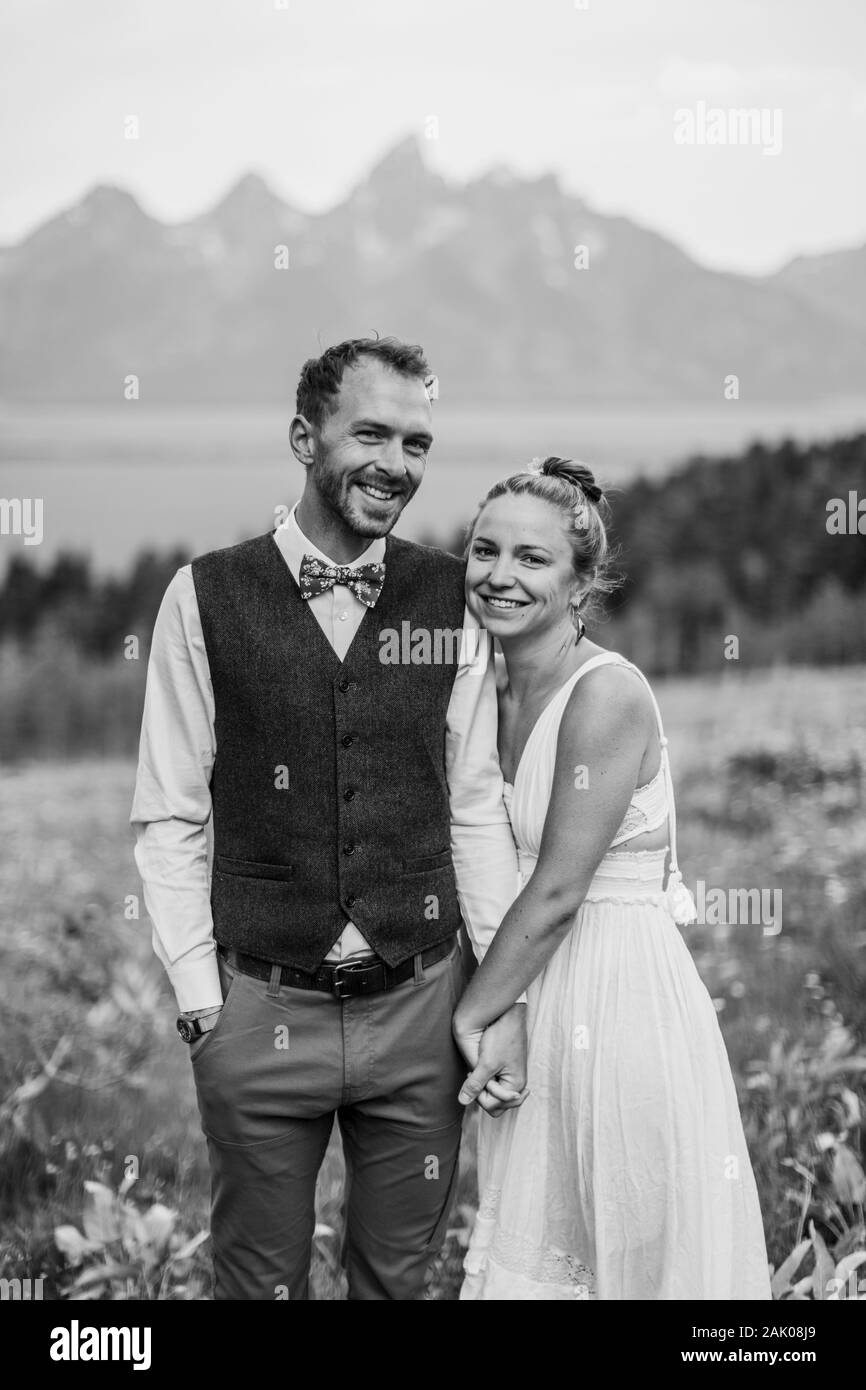 Smiling old caucasian husband Black and White Stock Photos & Images - Alamy