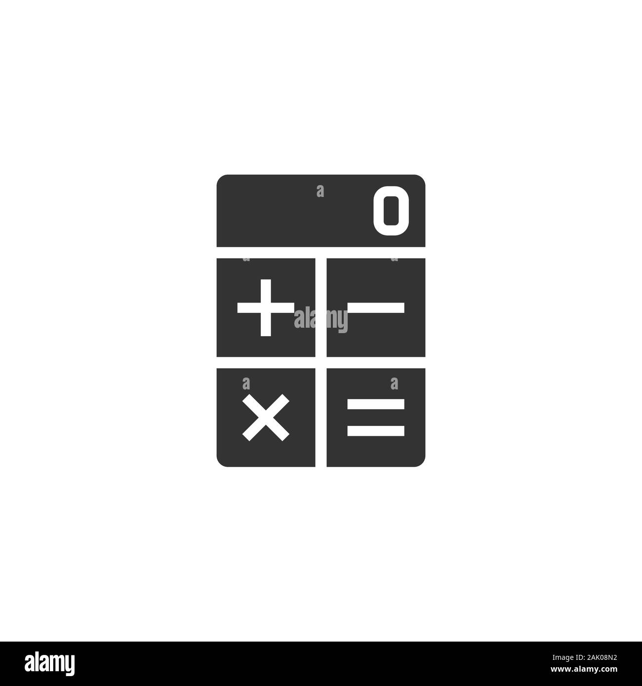 Calculator icon in flat style. Calculate vector illustration on white ...