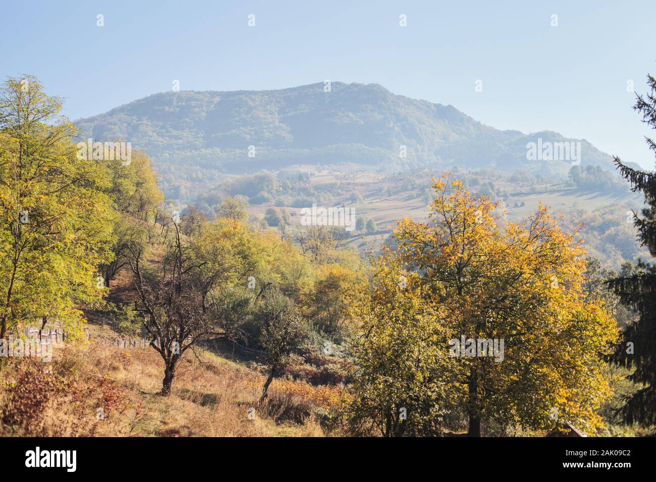 Beautiful panoramic view of mountains area in west Serbia, Europe. The ...