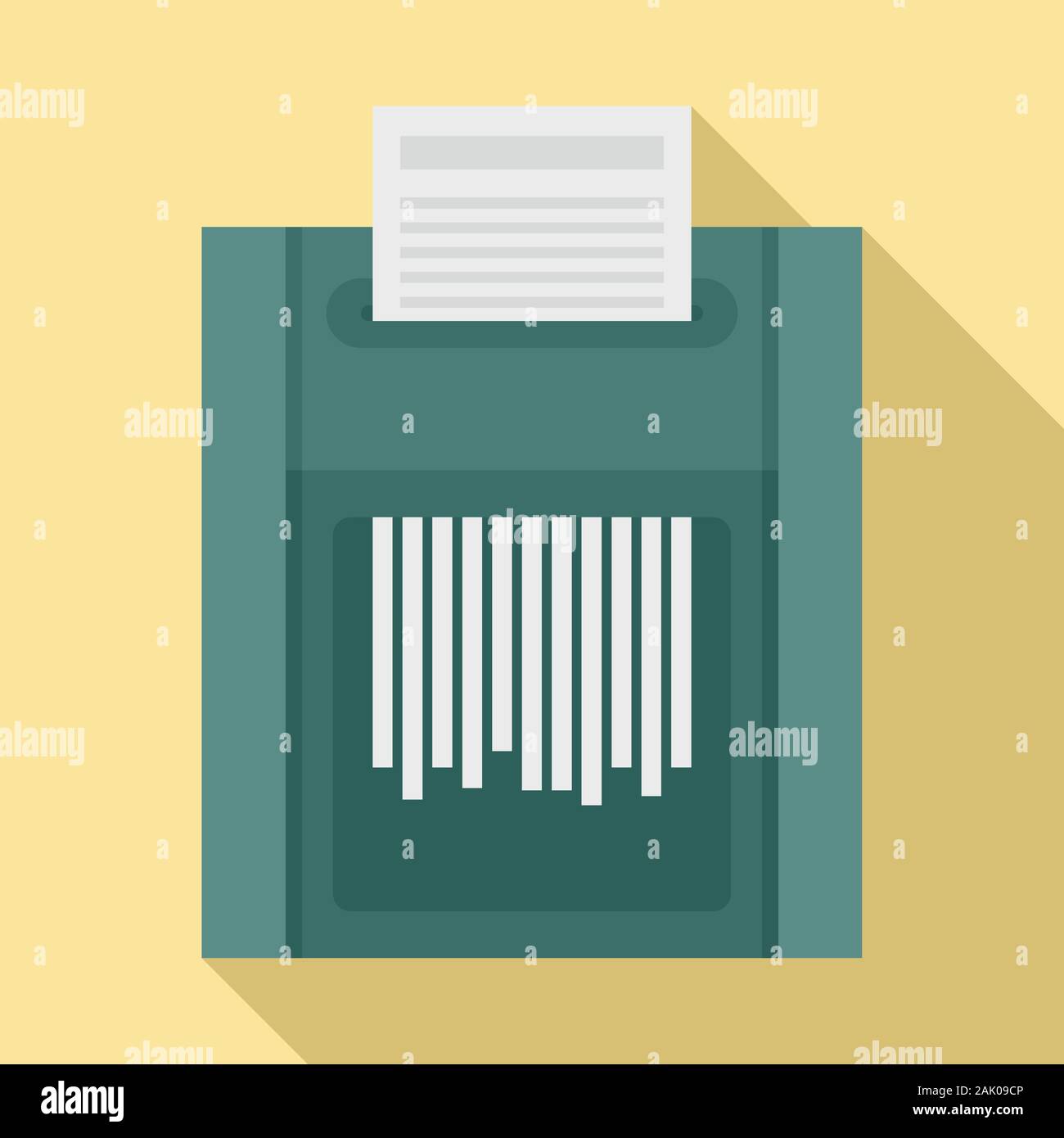 Office shredder icon. Flat illustration of office shredder vector icon ...