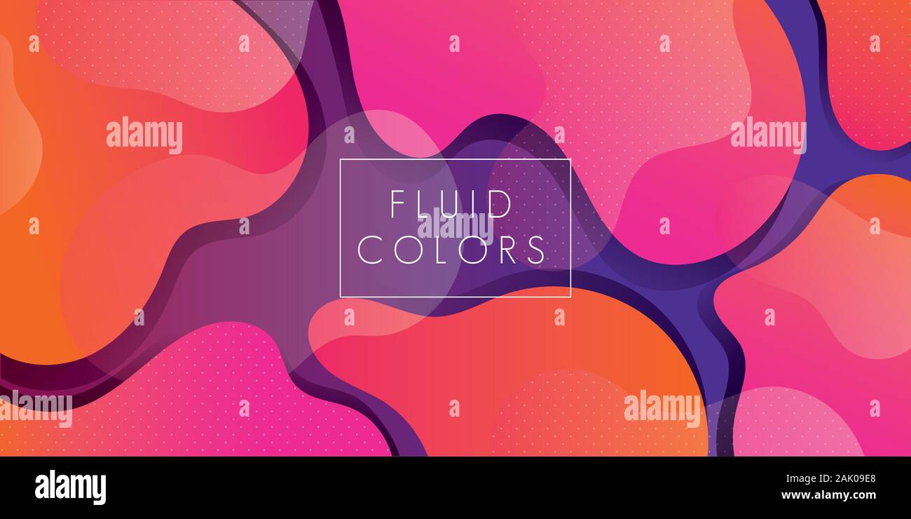 yellow and pink paint fluid colors background Stock Vector Image & Art ...