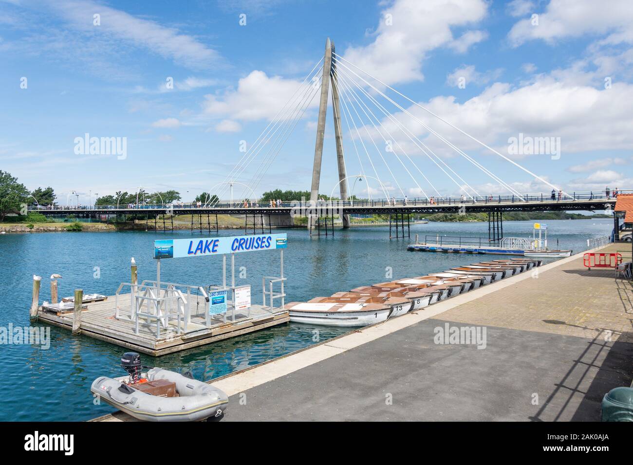 Marine Way Bridge from King's Gardens, Southport, Merseyside, England ...