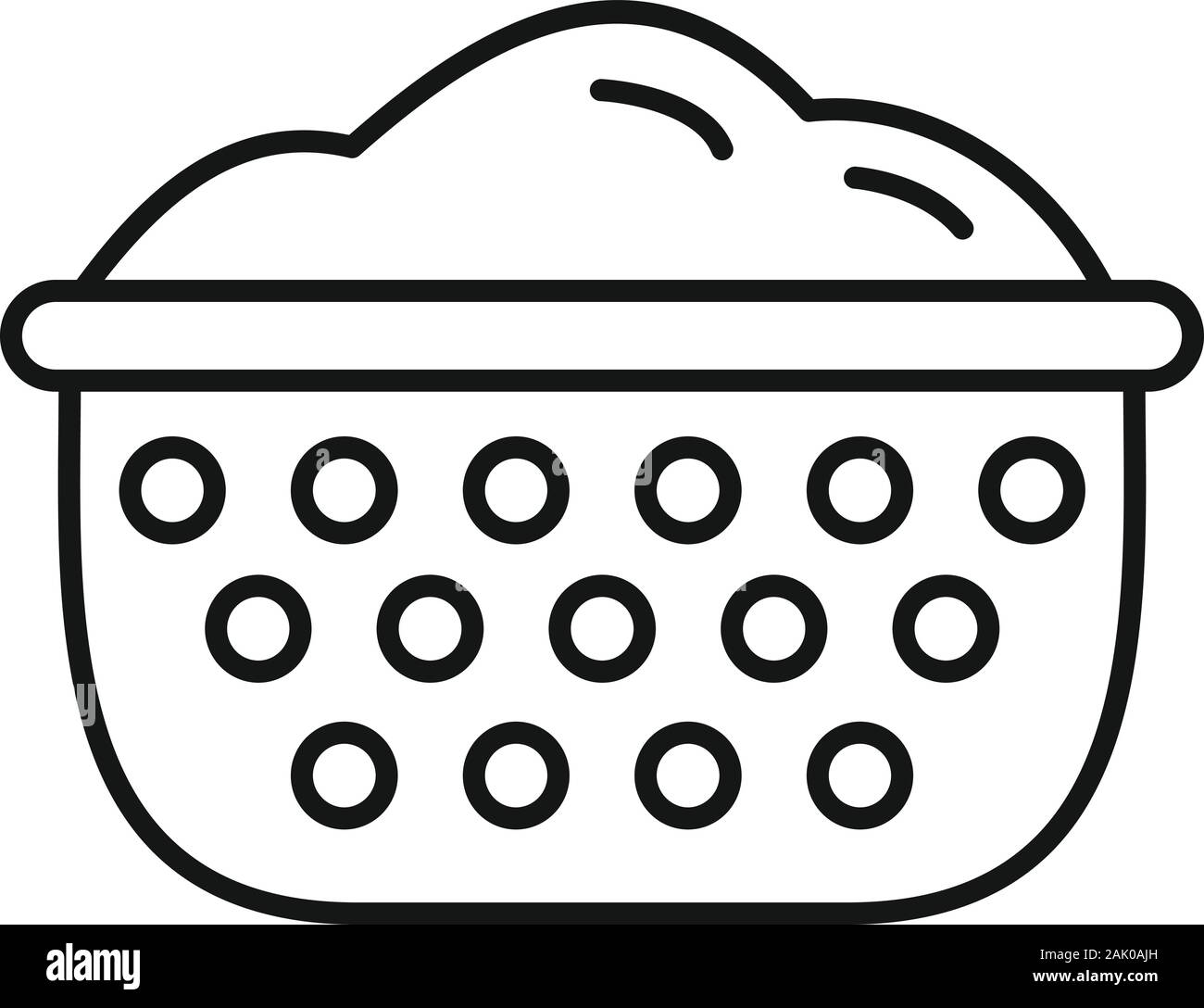 Sieve icon. Outline sieve vector icon for web design isolated on white ...