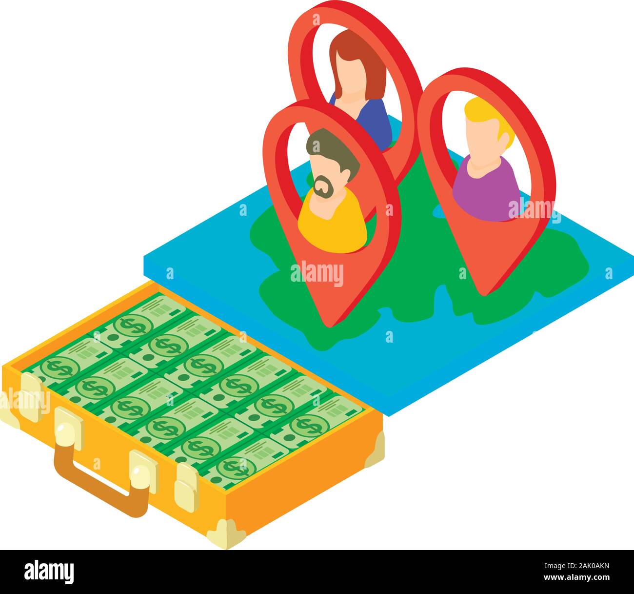 Global business icon, isometric style Stock Vector Image & Art - Alamy