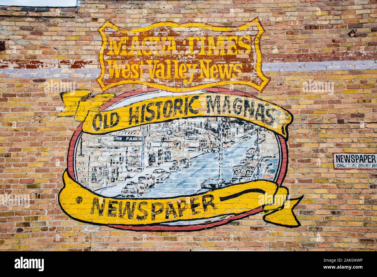 Vintage building signs and advertisements Stock Photo - Alamy
