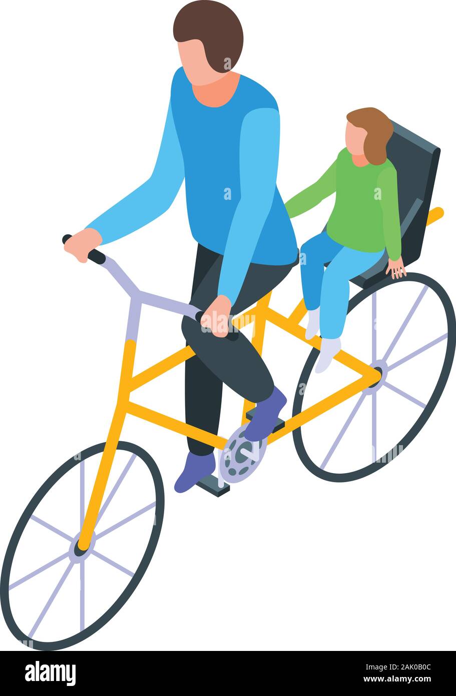 Family ride bike icon, isometric style Stock Vector Image & Art - Alamy