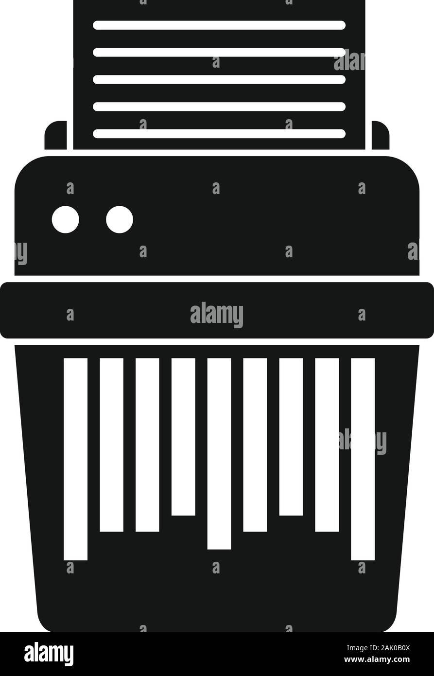 Shredder icon. Simple illustration of shredder vector icon for web ...