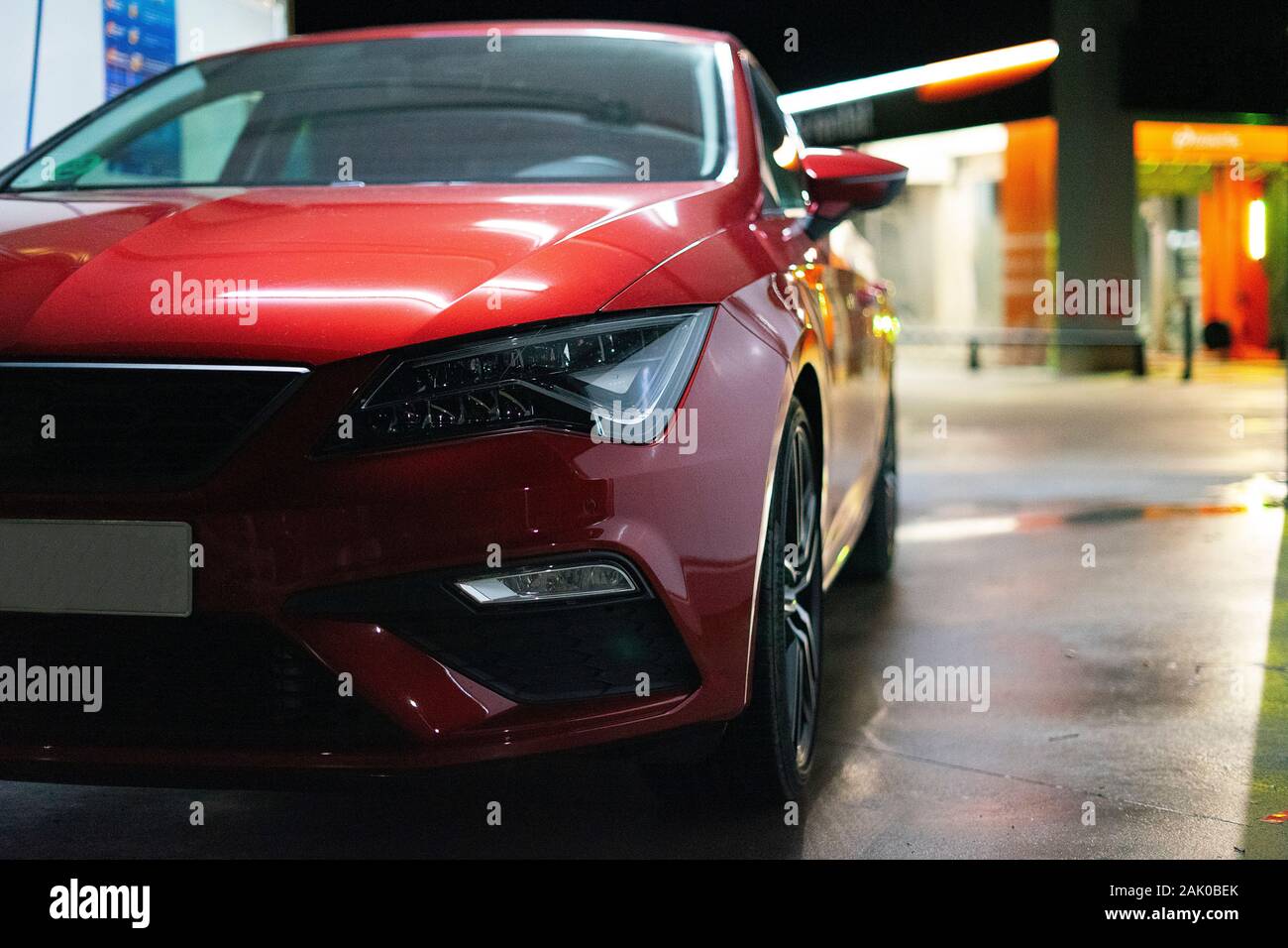 Car parked gas station hi-res stock photography and images - Alamy
