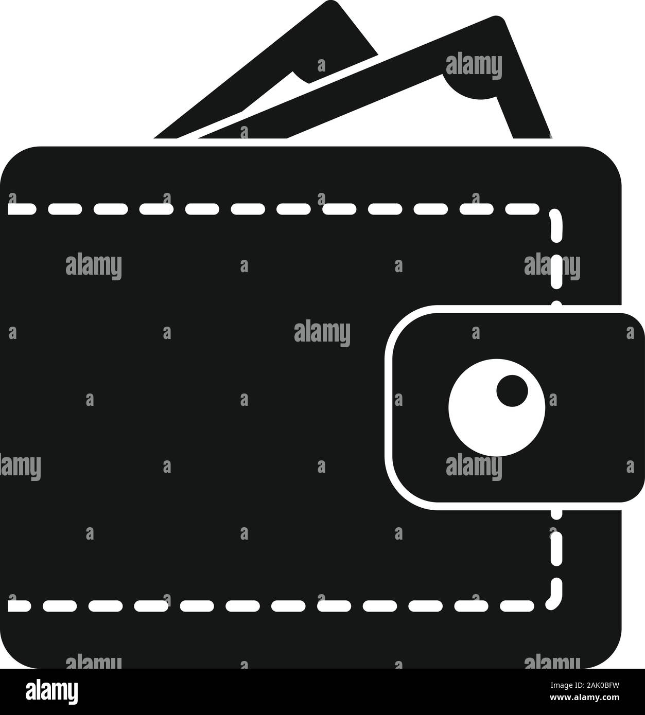 Money wallet icon. Simple illustration of money wallet vector icon for ...