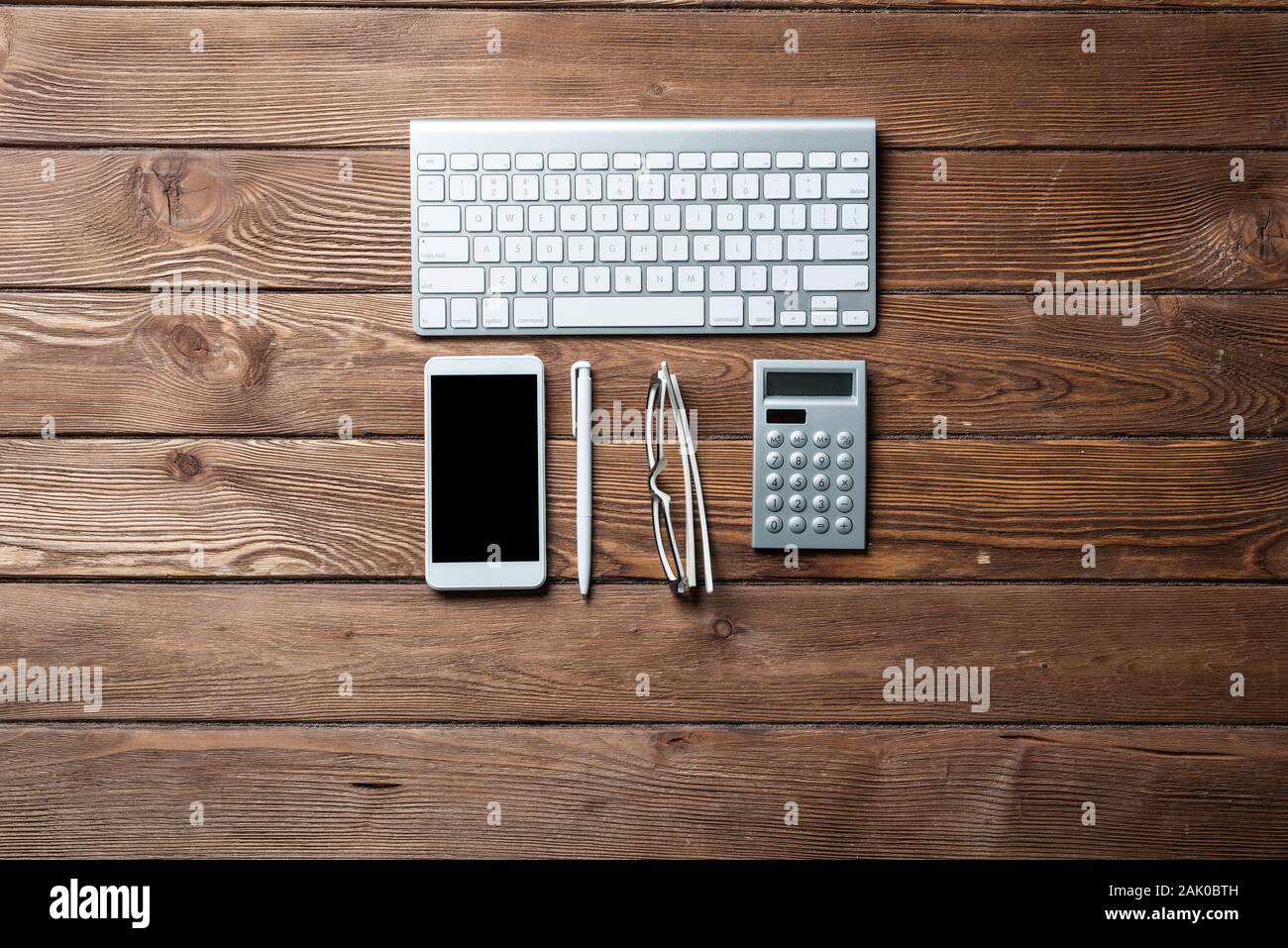 Top view of accountant office workspace Stock Photo - Alamy