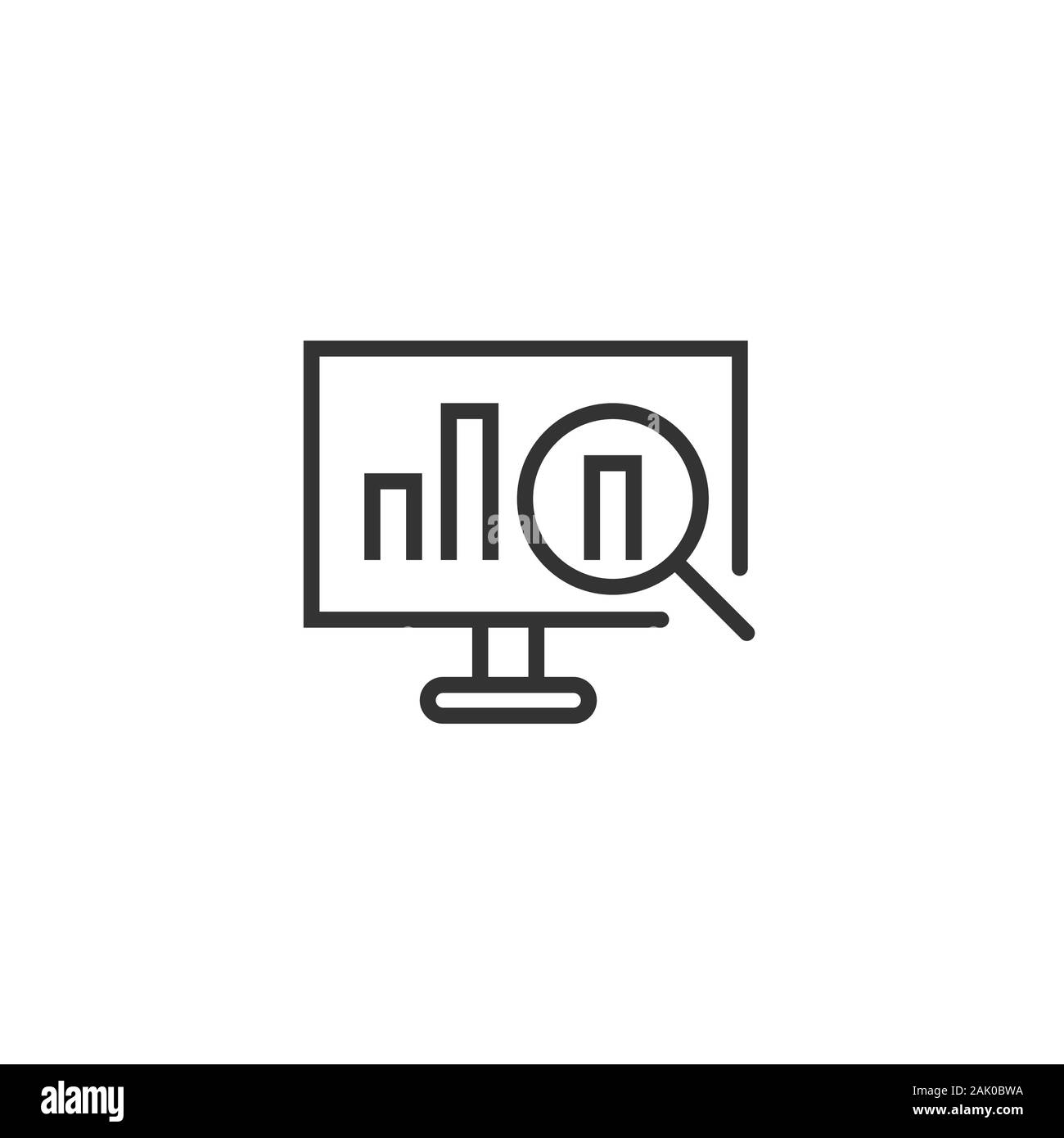 Website analytics icon in flat style. SEO data vector illustration on ...