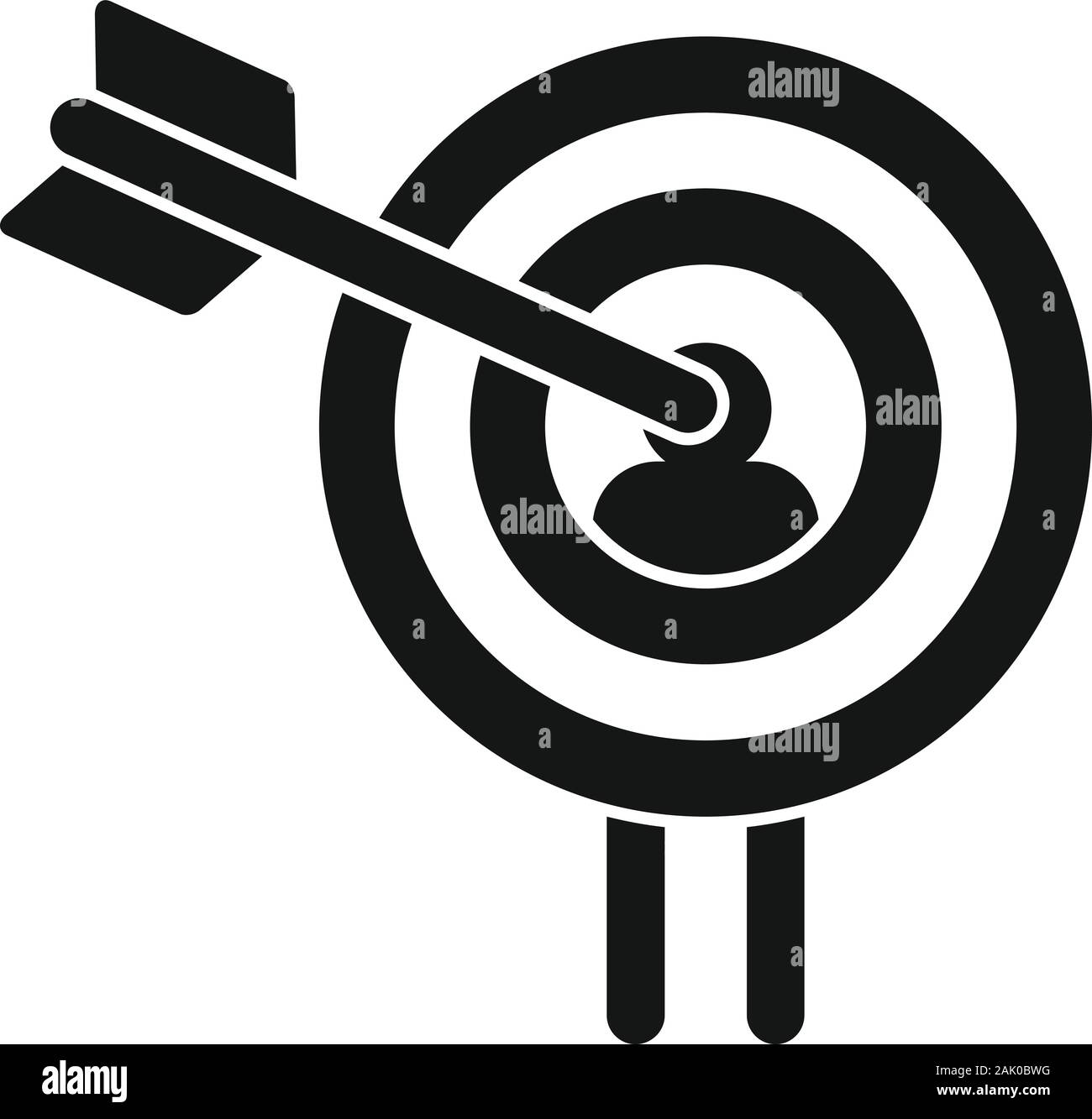 Buyer target icon. Simple illustration of buyer target vector icon for ...