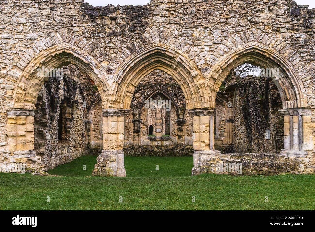 Entrance to the Chapter House in Netley Abbey, Southampton, England, UK ...
