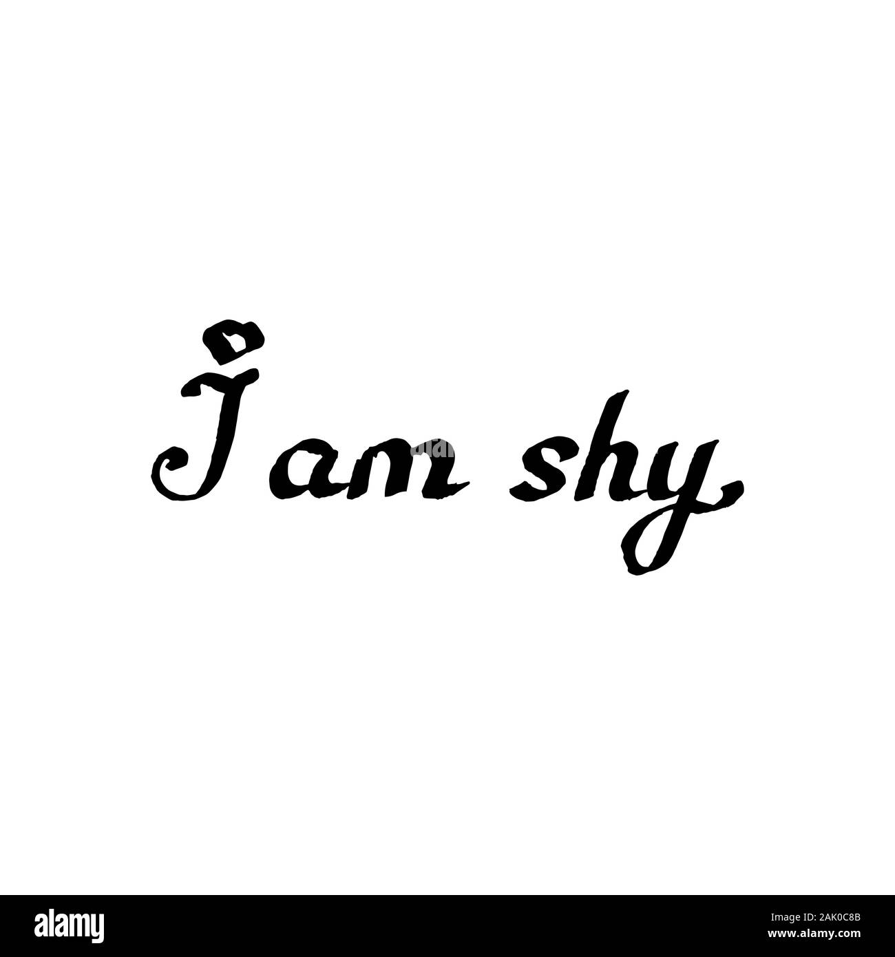 Shy word Stock Vector Images - Alamy