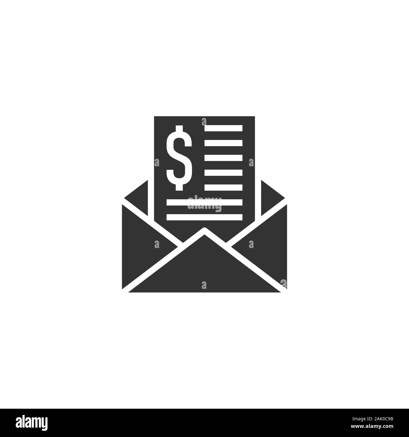 Money in mail envelope cash Stock Vector Images - Alamy