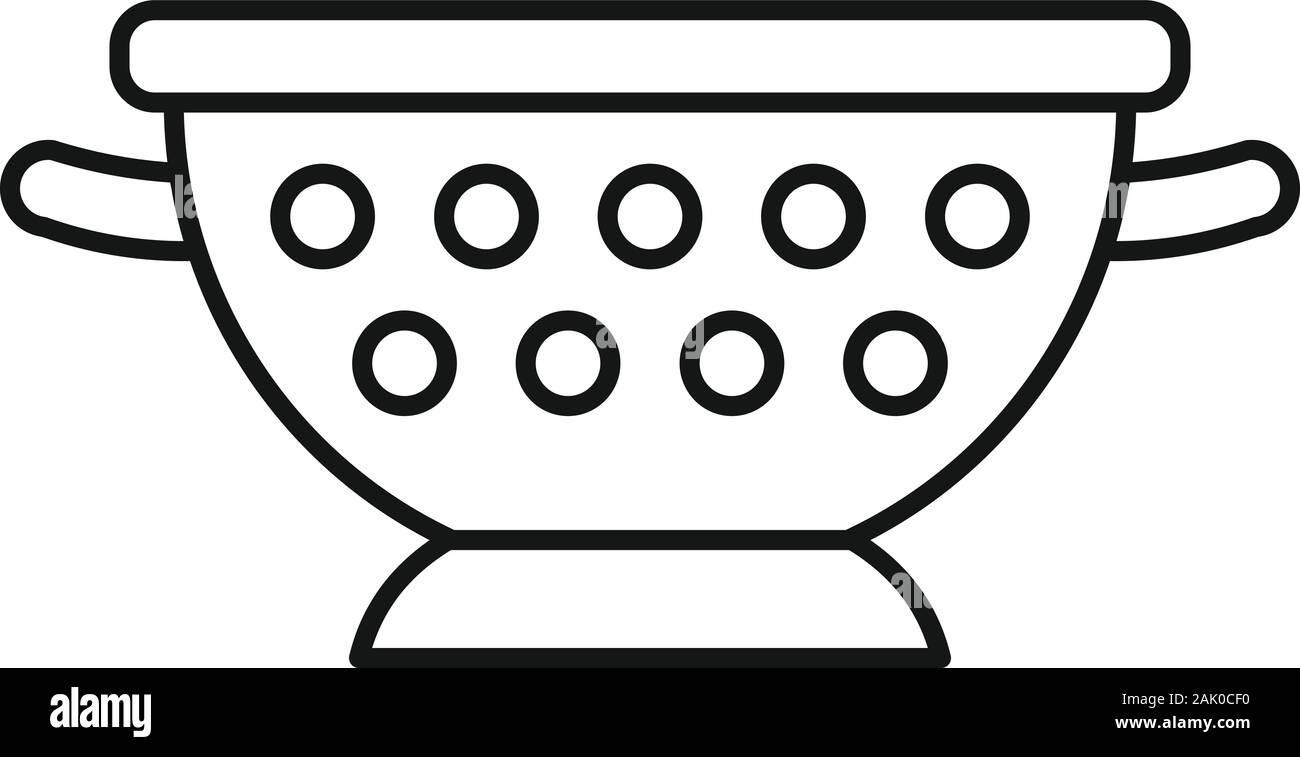 Steel sieve icon. Outline steel sieve vector icon for web design ...