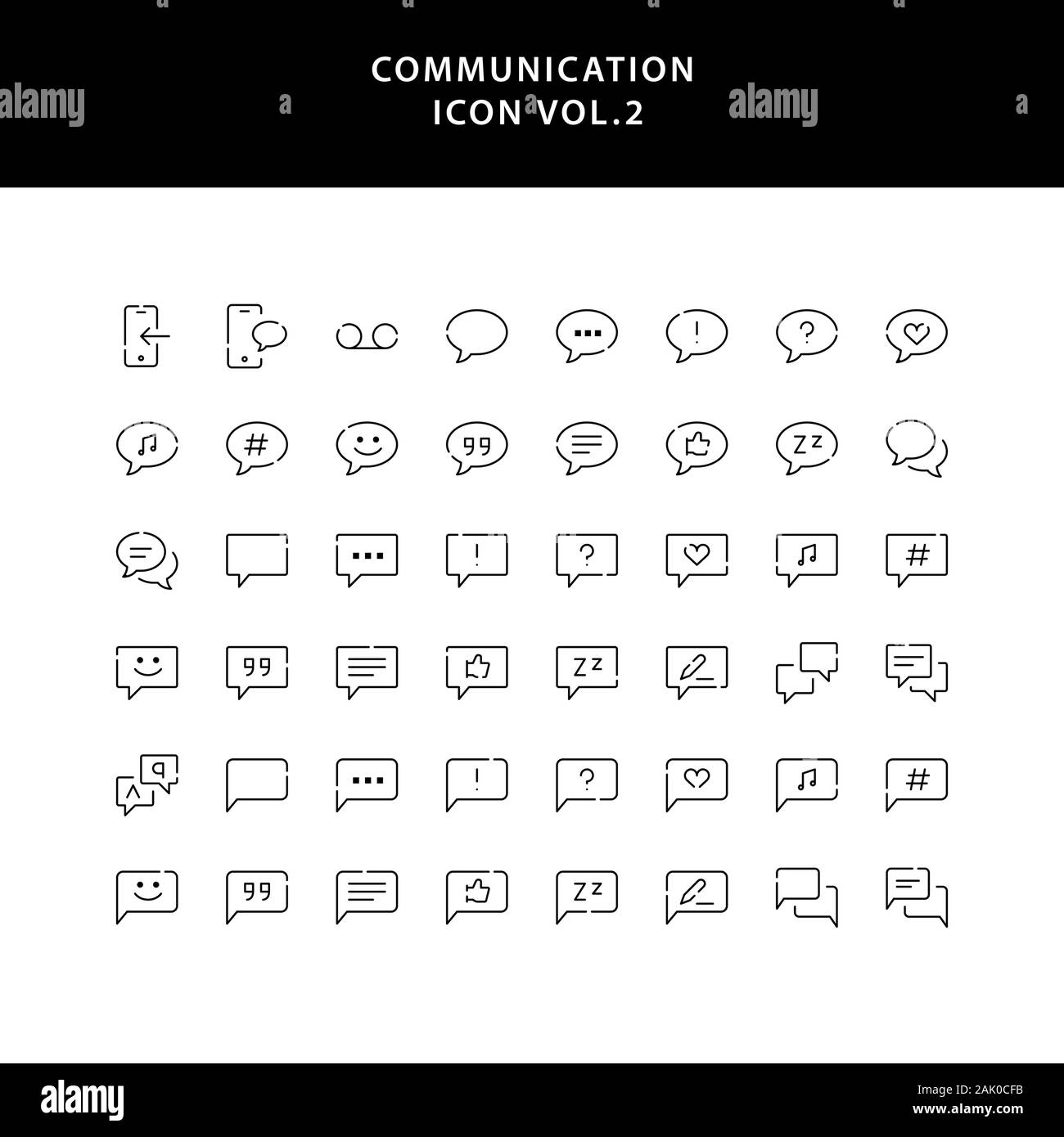 Chat monitor icon outline Black and White Stock Photos & Images - Alamy