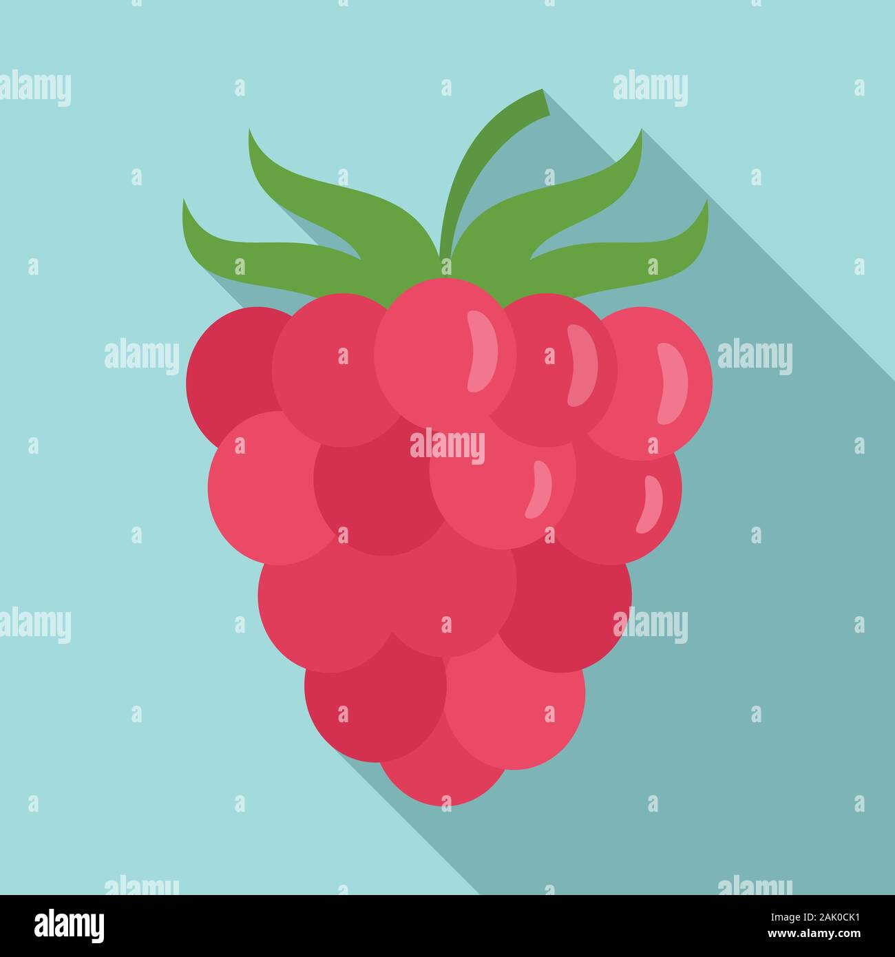 Raspberry icon. Flat illustration of raspberry vector icon for web ...