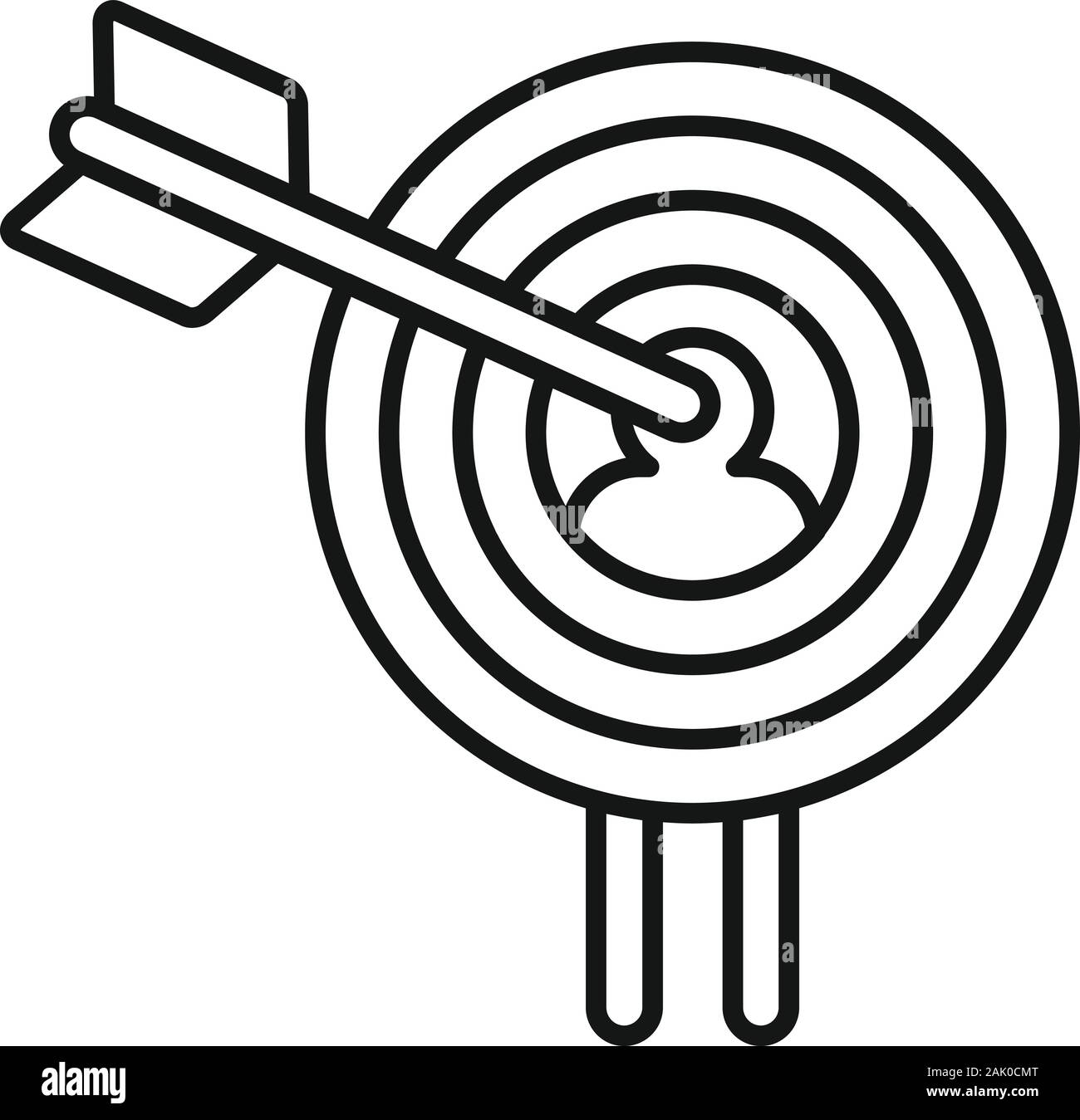 Buyer target icon. Outline buyer target vector icon for web design ...