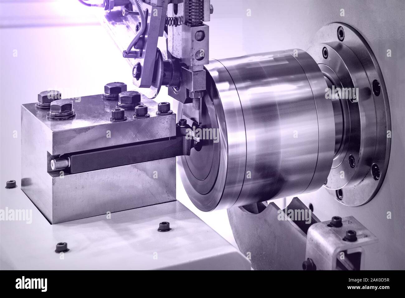 Parts production process in the metal industry. Machining and finishing ...
