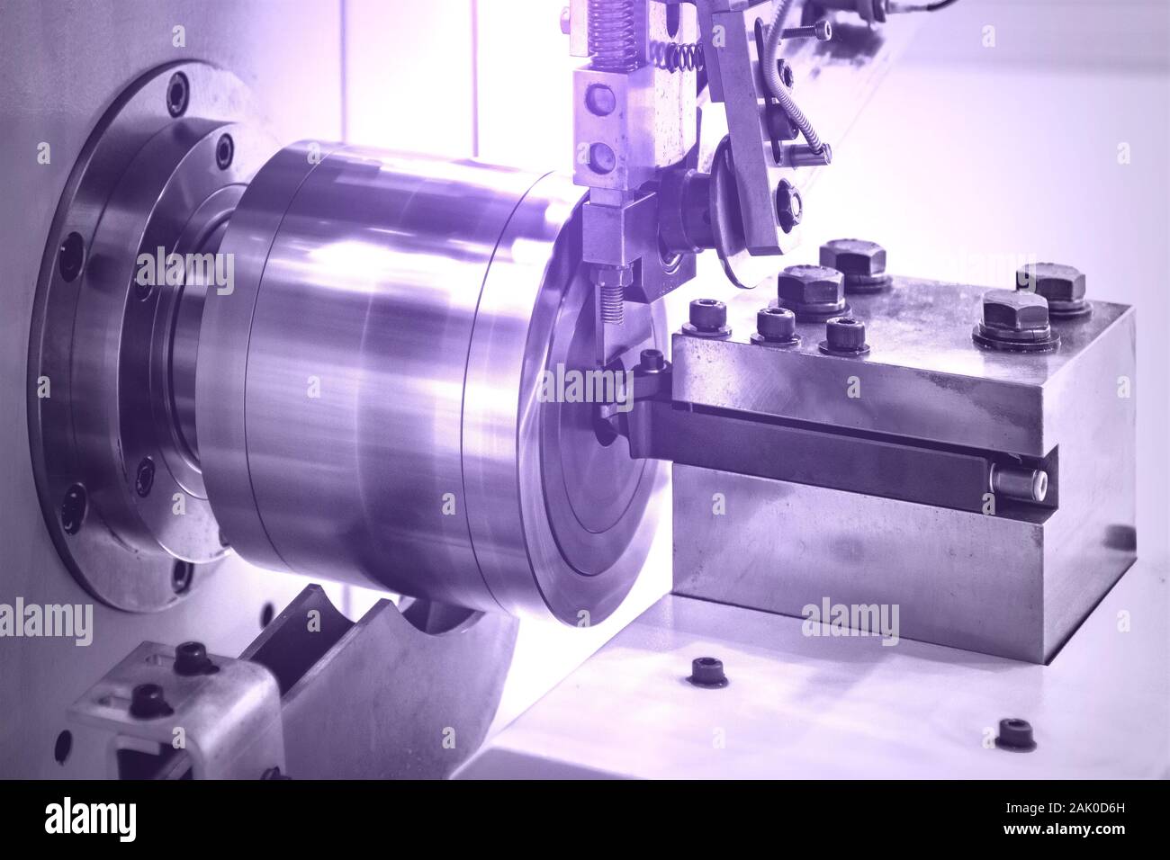Parts production process in the metal industry. Machining and finishing ...