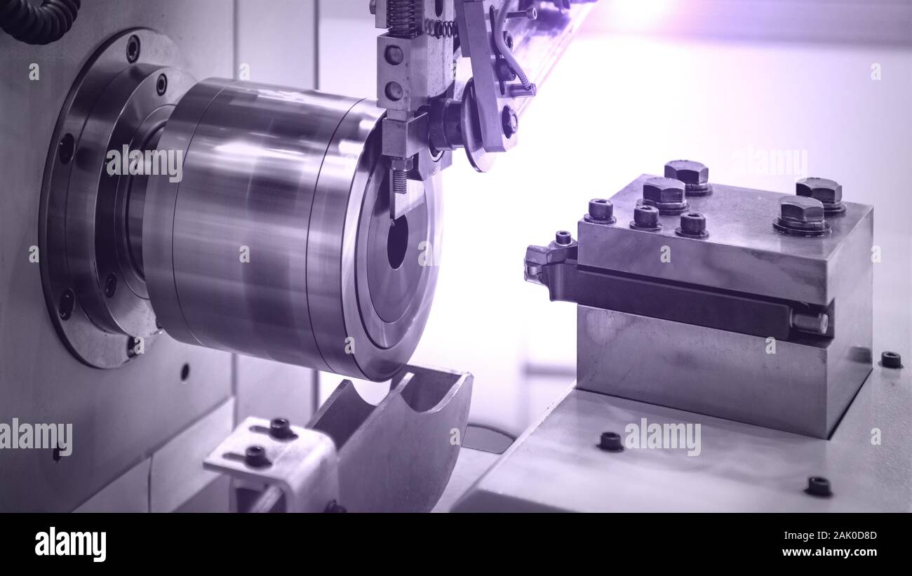 Parts production process in the metal industry. Machining and finishing ...