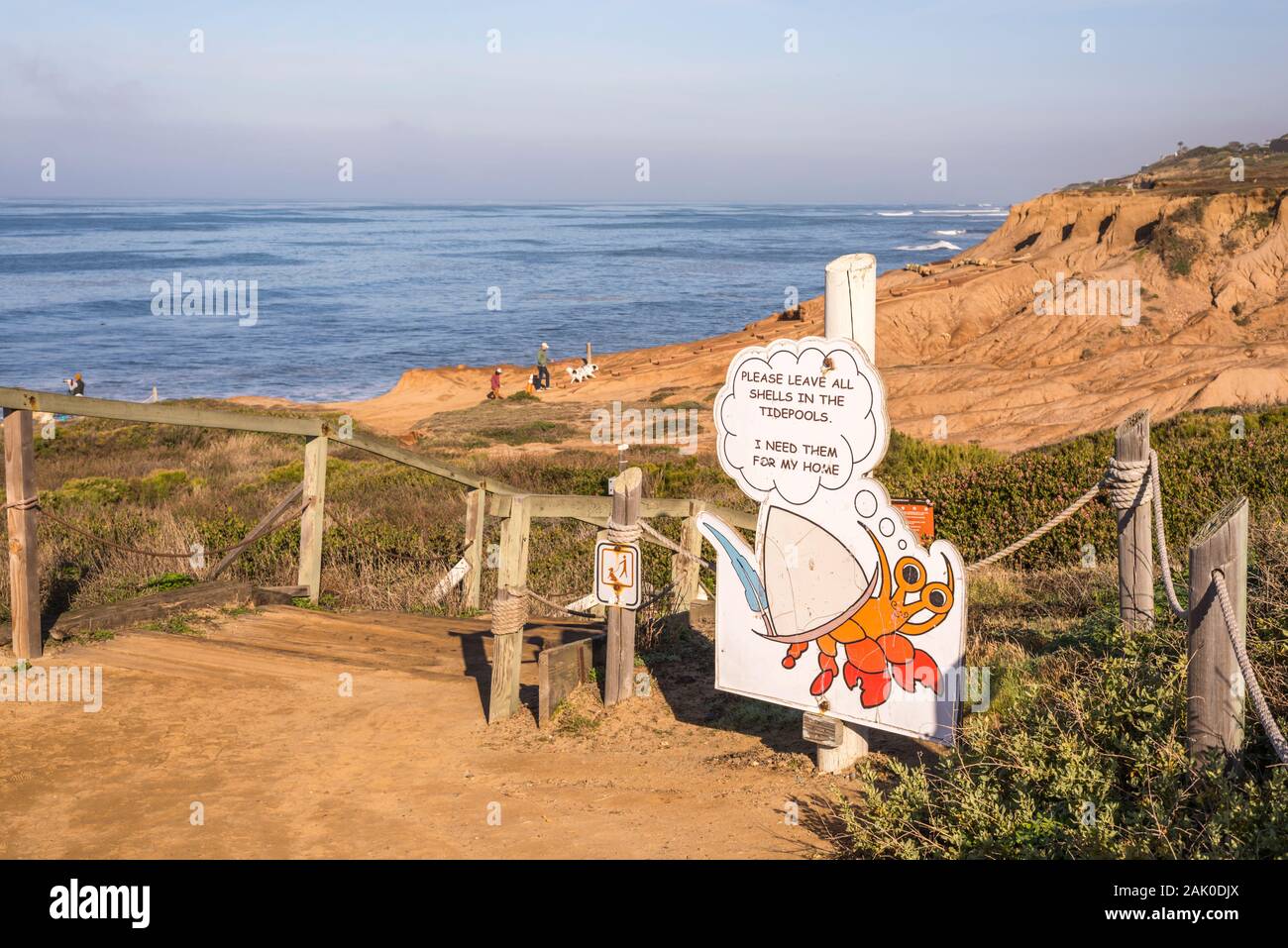 Coastal winter scene at the Cabrillo National Monument. San Diego ...