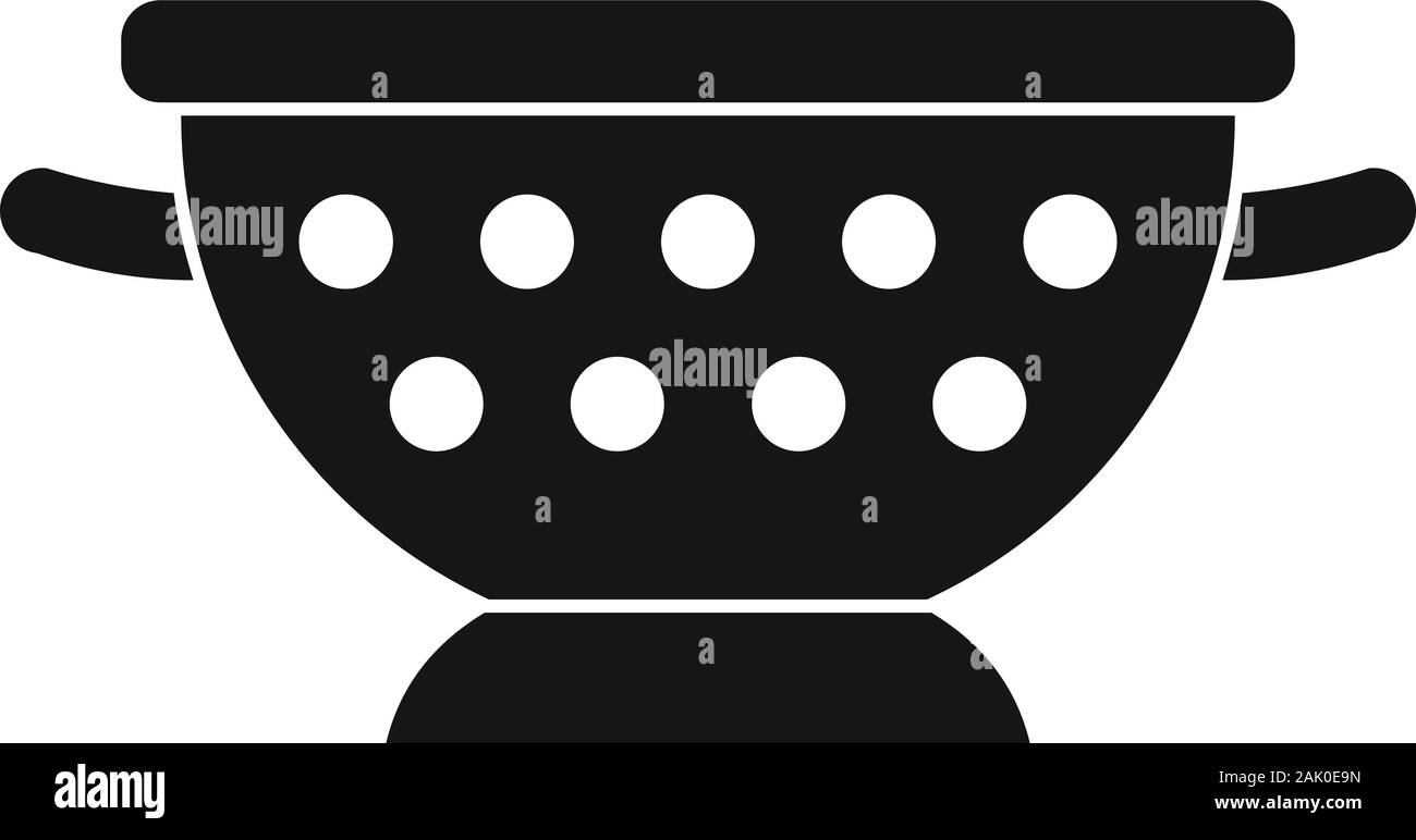 Steel sieve icon. Simple illustration of steel sieve vector icon for ...