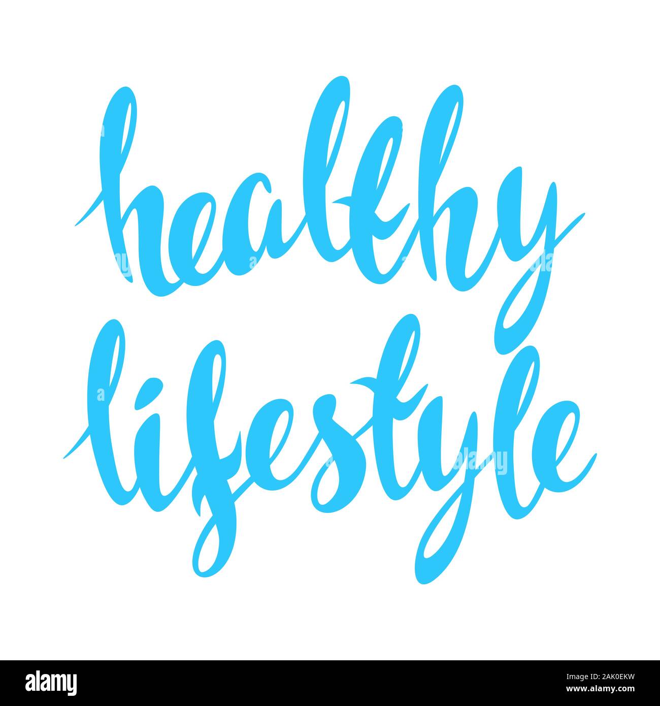 Illustration of healthy lifestyle lettering Stock Vector Image & Art ...