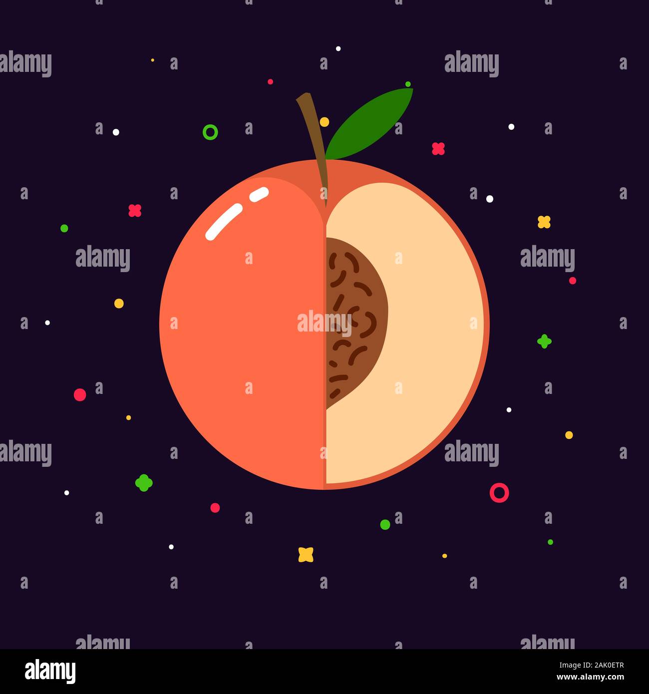 Watercolor peach color hi-res stock photography and images - Alamy