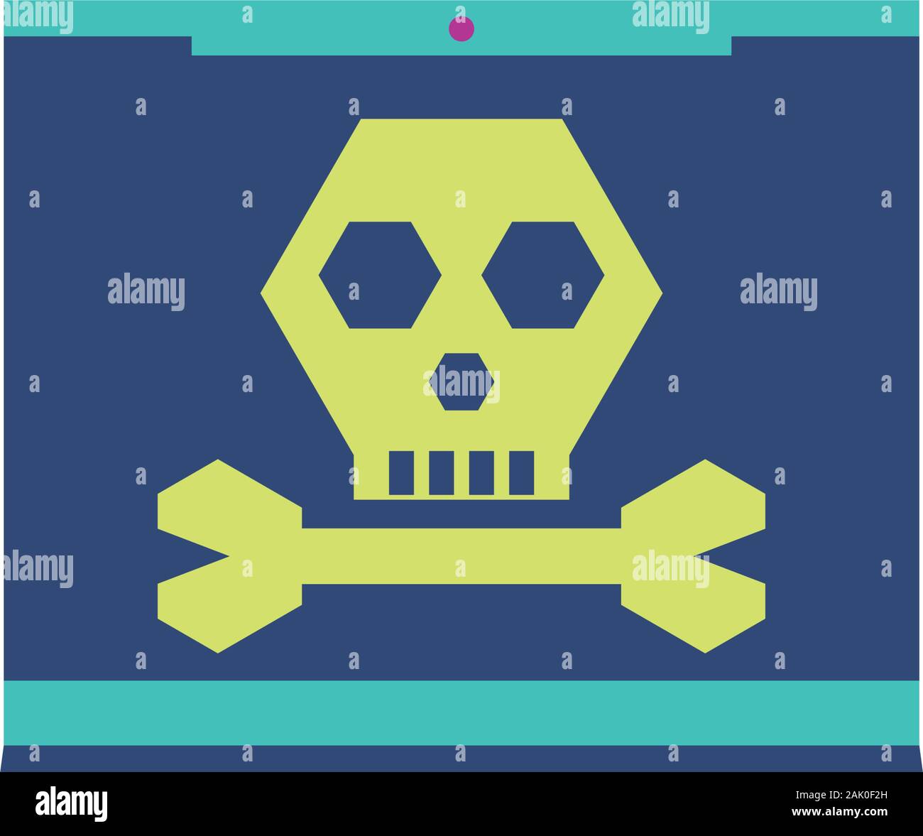 Skull and website design of Security system warning protection danger ...