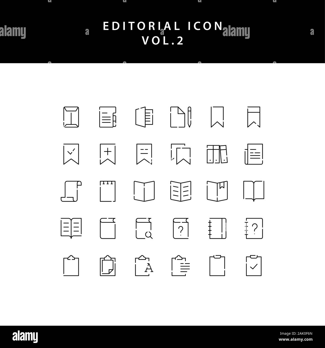 editorial outline icon set vol2 Stock Vector Image & Art - Alamy