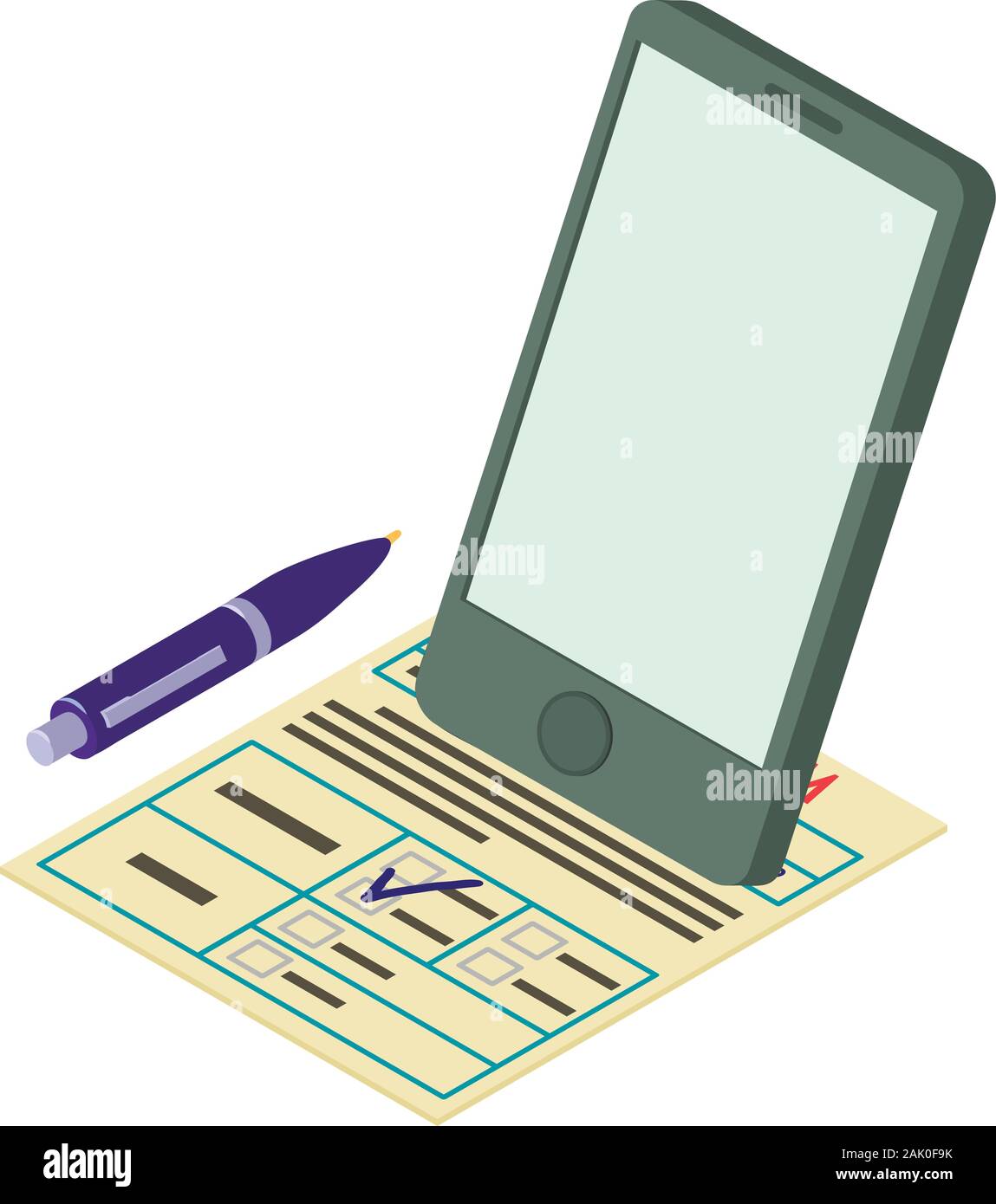 Electronic contract icon, isometric style Stock Vector Image & Art - Alamy