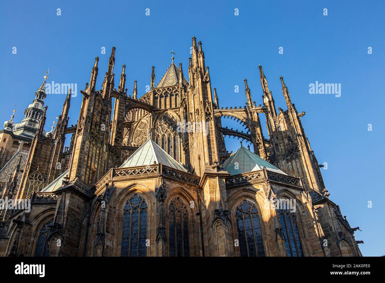 Beautiful St. Vitus Cathedral back side Stock Photo - Alamy