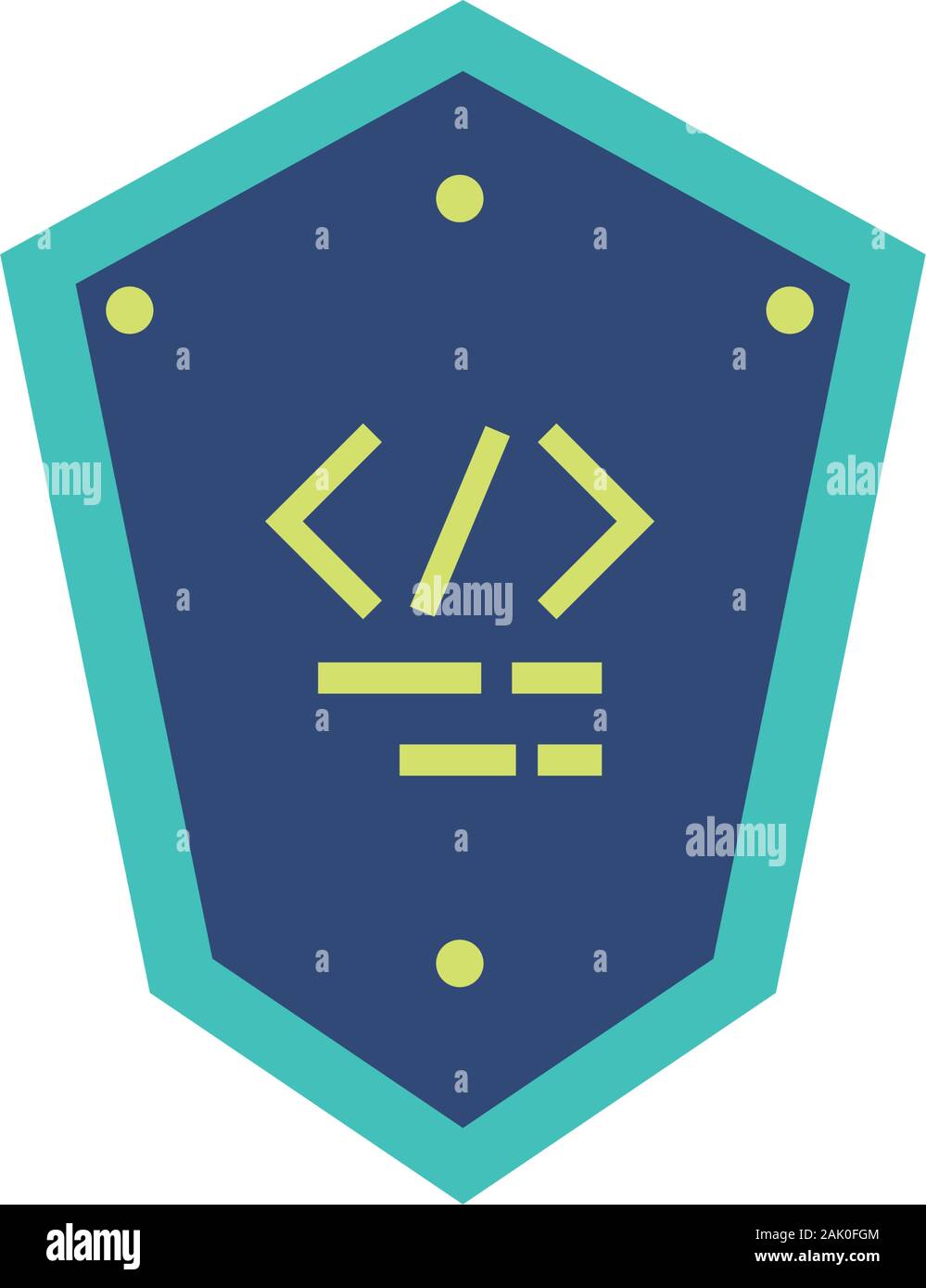 Website code inside shield design, Programming web designer technology ...