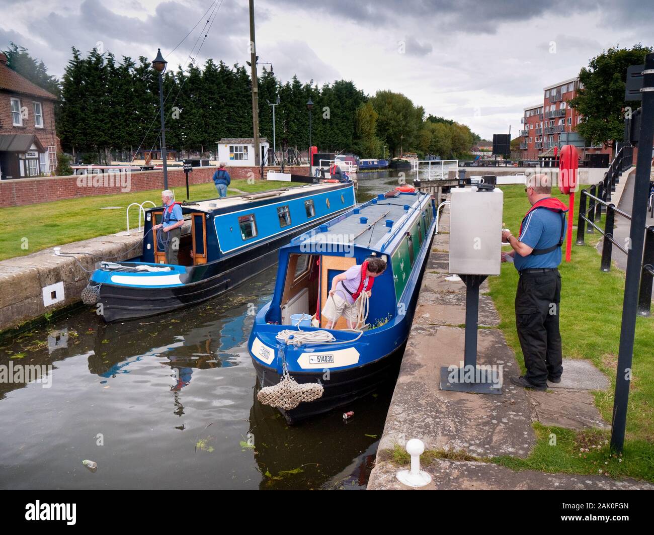 Selby Lock on the River Ouse near Selby, Yorkshire, UK Stock Photo - Alamy