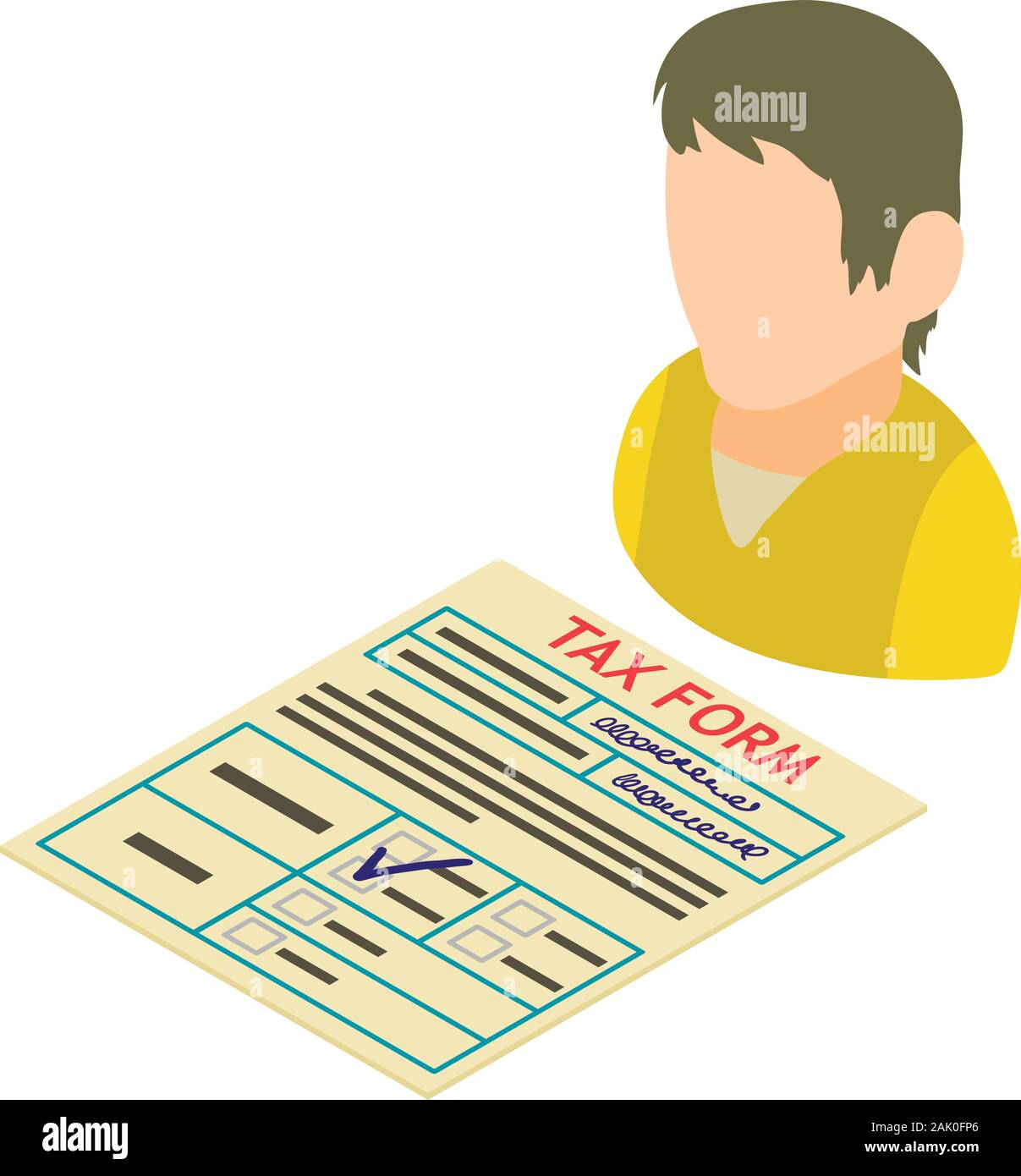 Filing declaration icon, isometric style Stock Vector Image & Art - Alamy