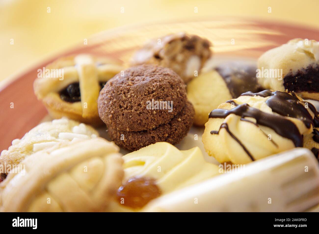 assorted biscuits on a plate Stock Photo - Alamy