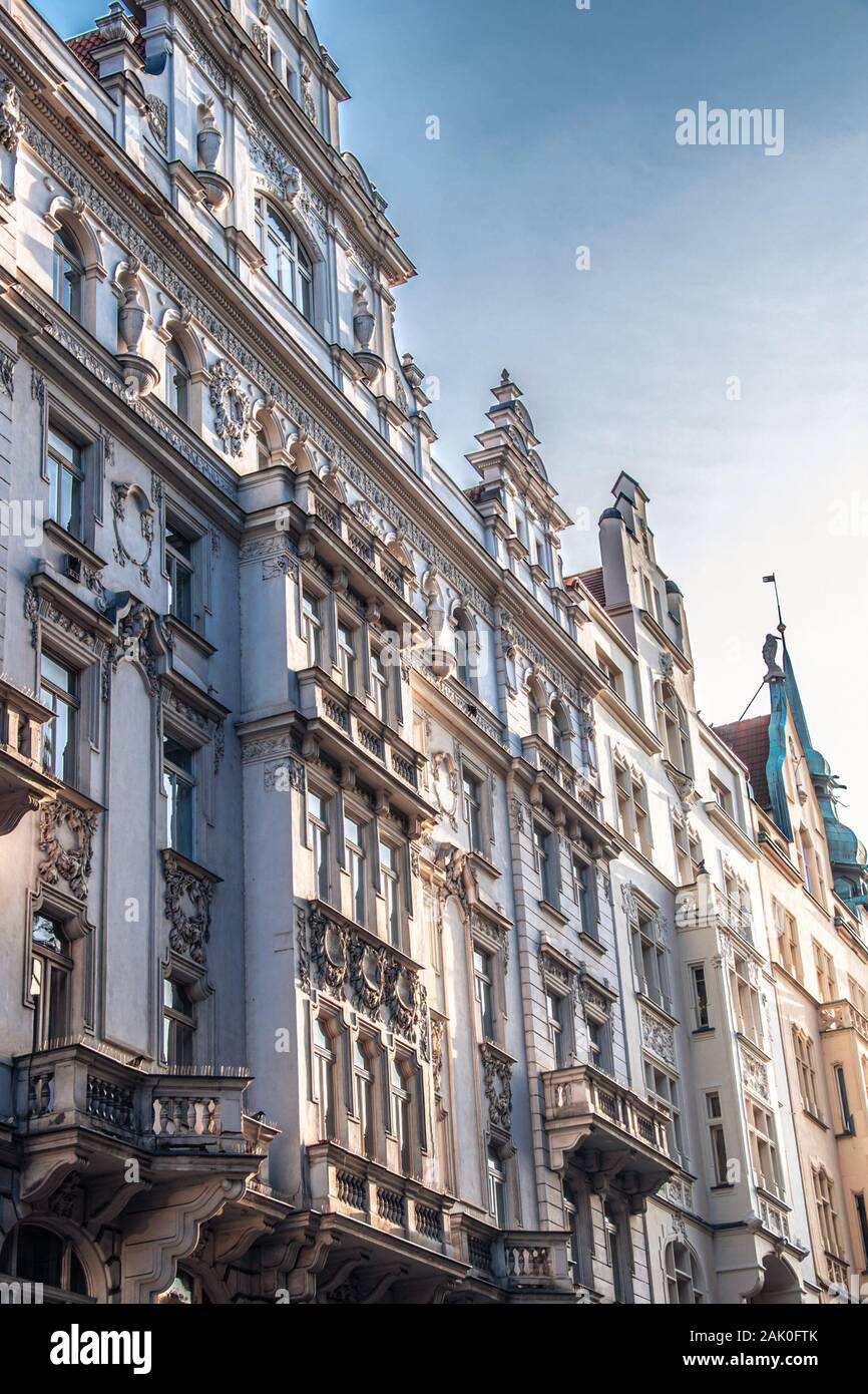 Old beautiful buildings in Prague Stock Photo - Alamy