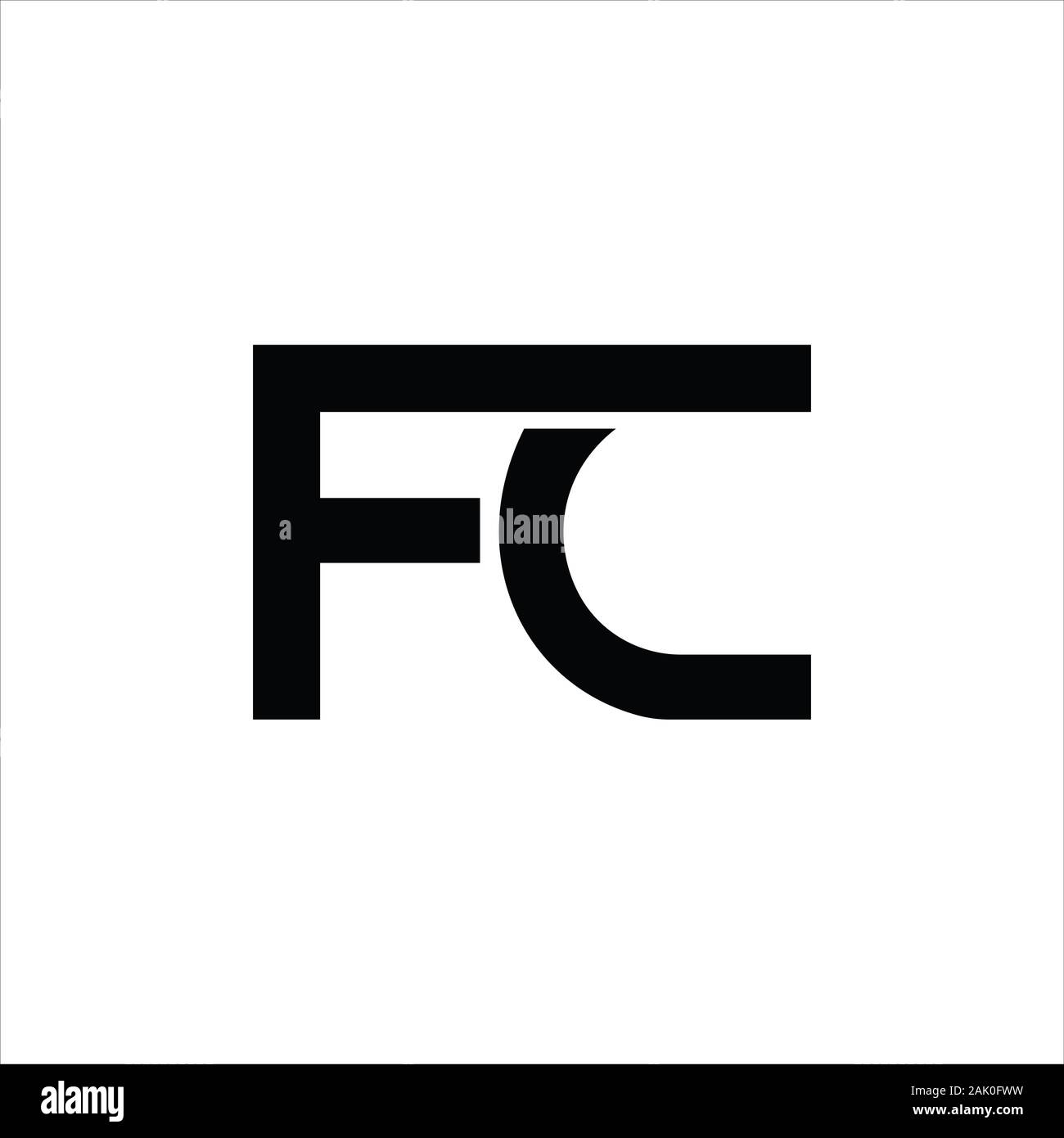 initial letter fc or cf logo vector design Stock Vector Image & Art - Alamy