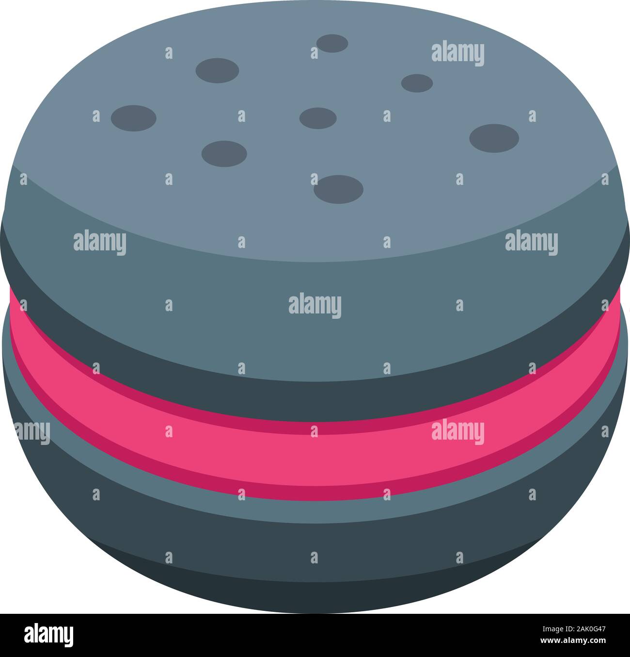 Berry macaroon icon, isometric style Stock Vector Image & Art - Alamy